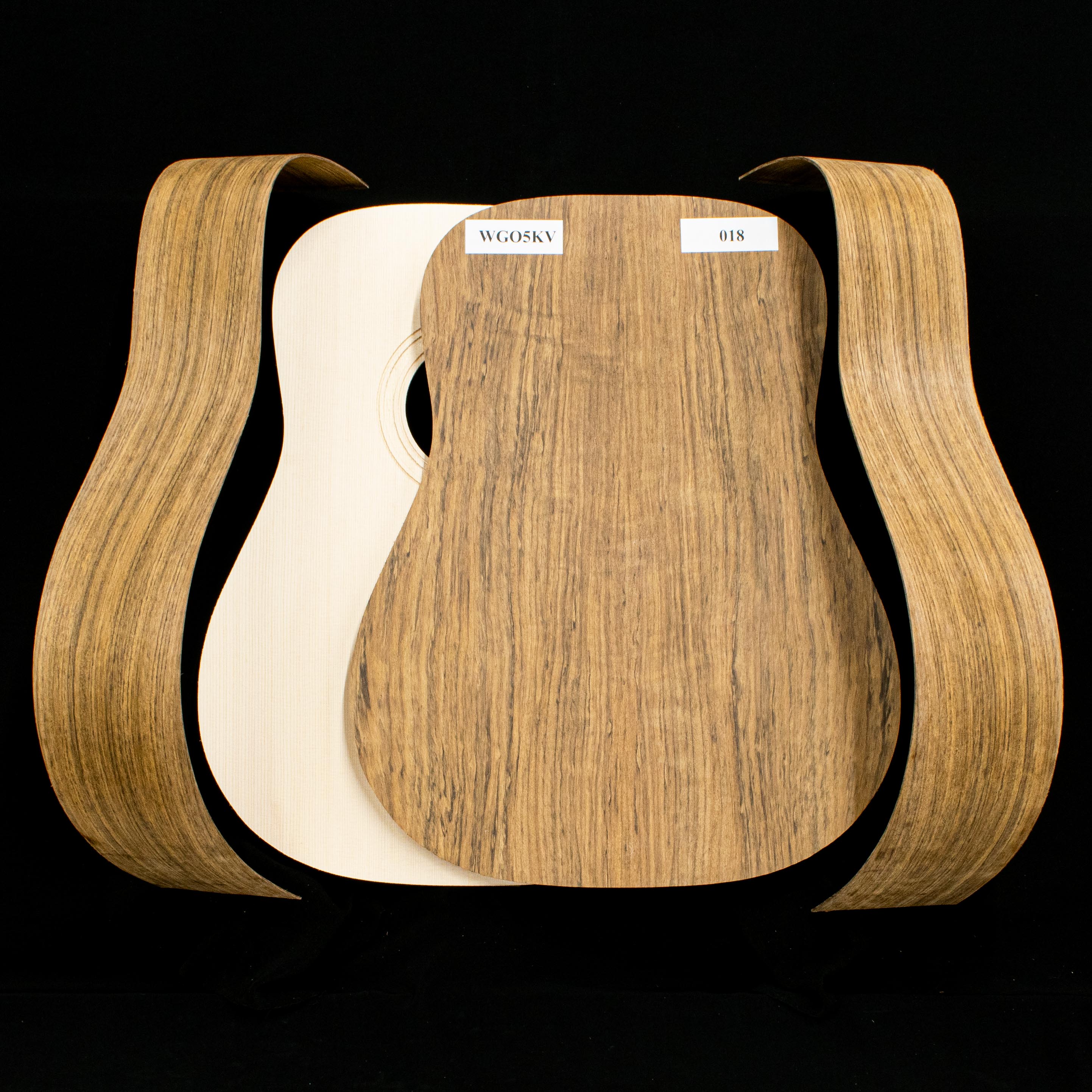 Flame Ovangkol Dreadnought Kit, Bolt-On Neck - 018 - StewMac