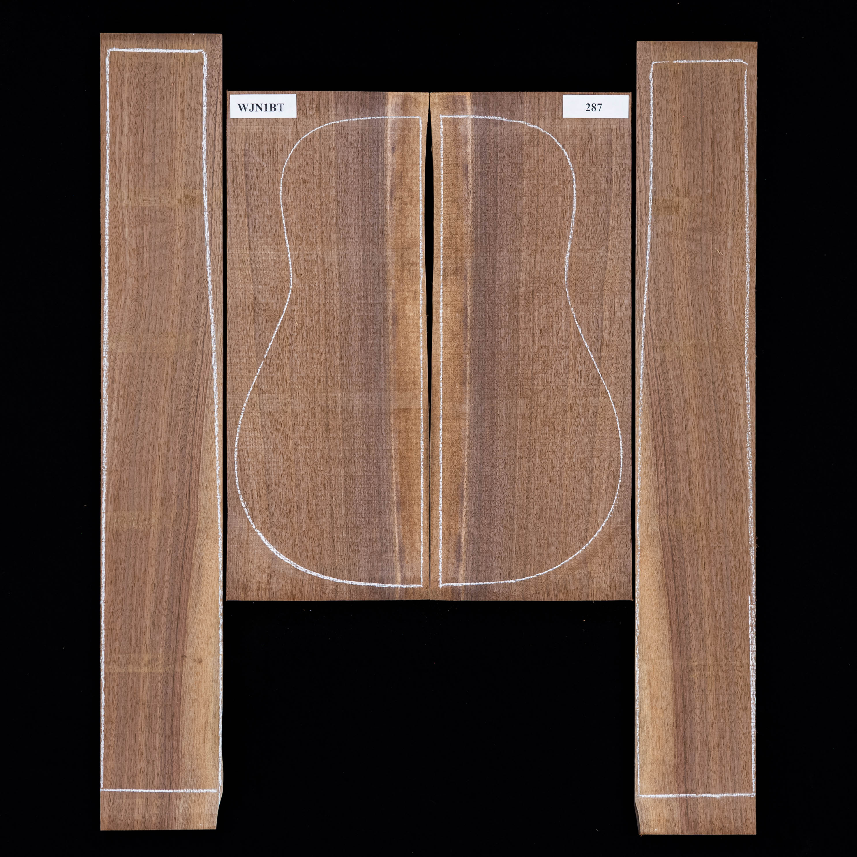 Black Walnut Back + Side Set - 287 - StewMac