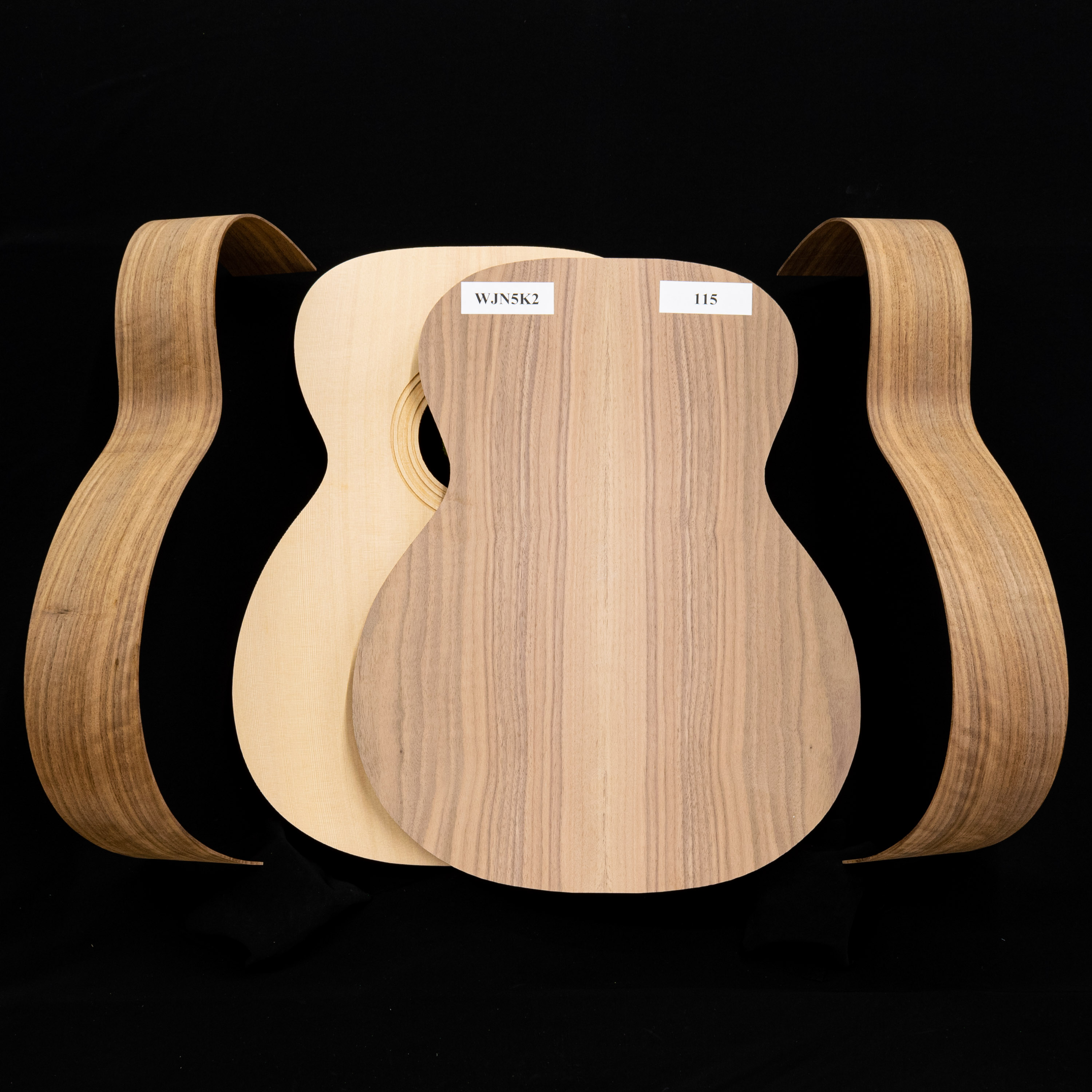 WoodStax Flame Walnut Guitar Kit, Bolt-on Neck - 115 - StewMac