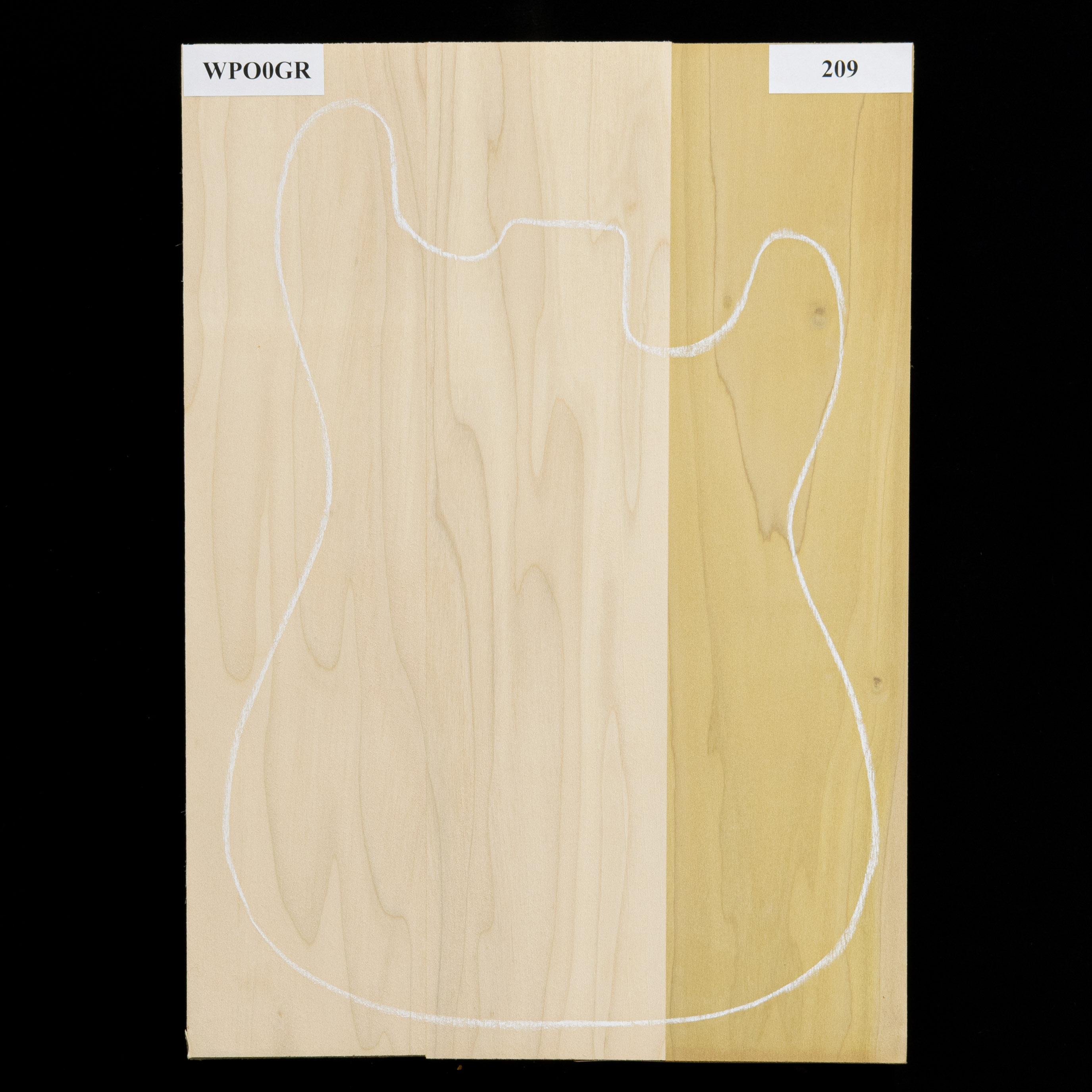 Poplar Body Blank, 3-Piece (10.4 lb) - 209 - StewMac