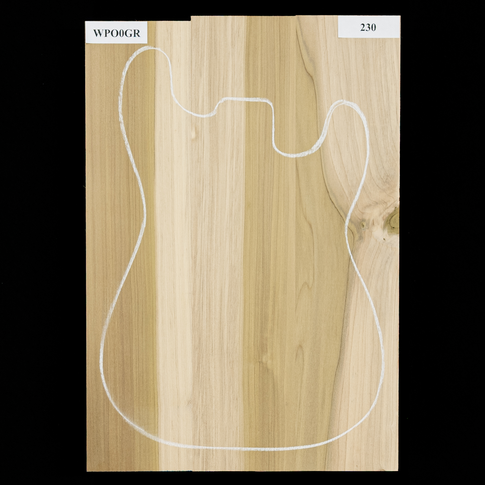 Poplar Body Blank, 3-Piece (10.8 lb) - 230 - StewMac