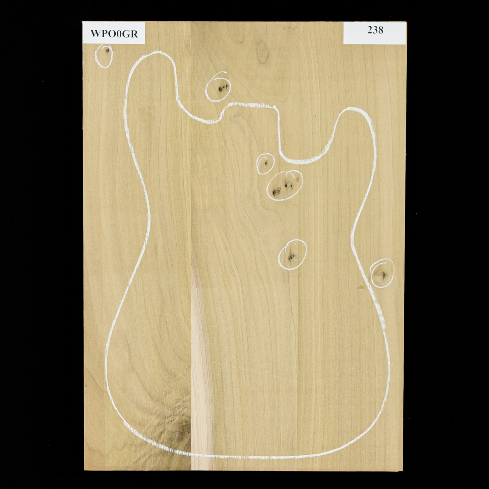 Poplar Body Blank, 3-Piece (11 lb) - 238 - StewMac