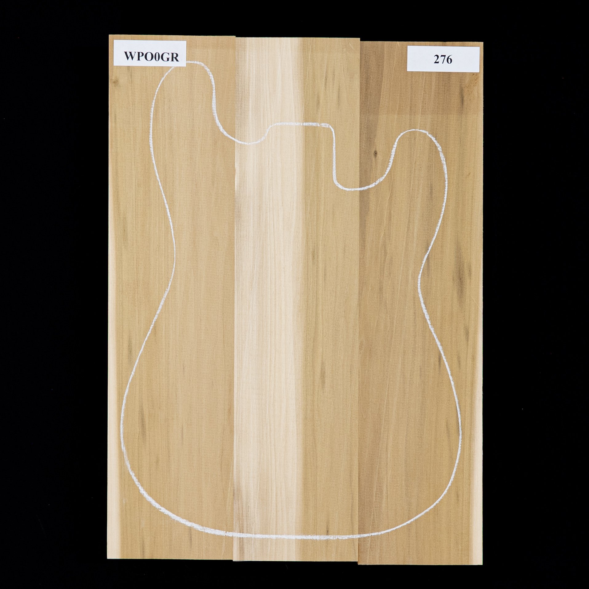 Poplar Body Blank, 3-Piece (10.1 lb) - 276 - StewMac