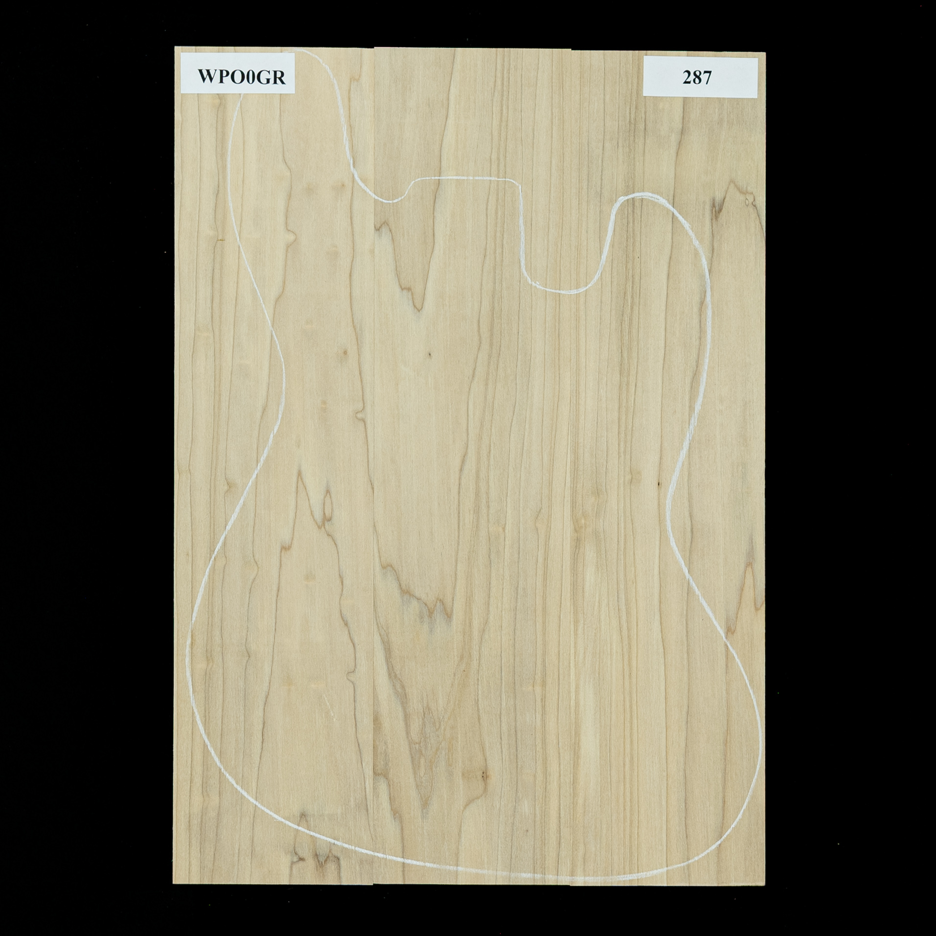 Poplar Body Blank, 3-Piece (10.9 lb) - 287 - StewMac