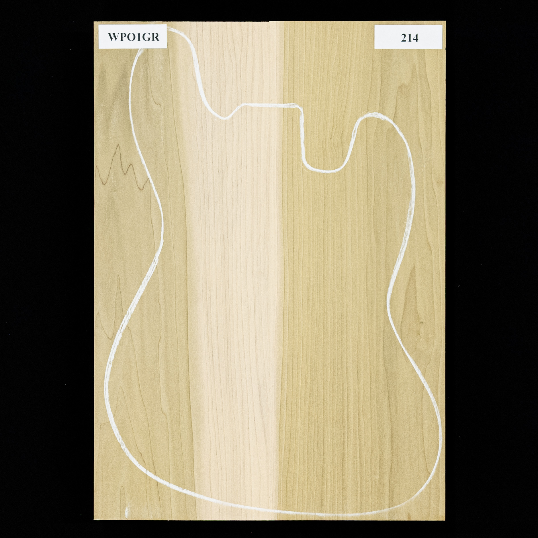 Poplar Body Blank, 2-Piece (11 lb) - 214 - StewMac