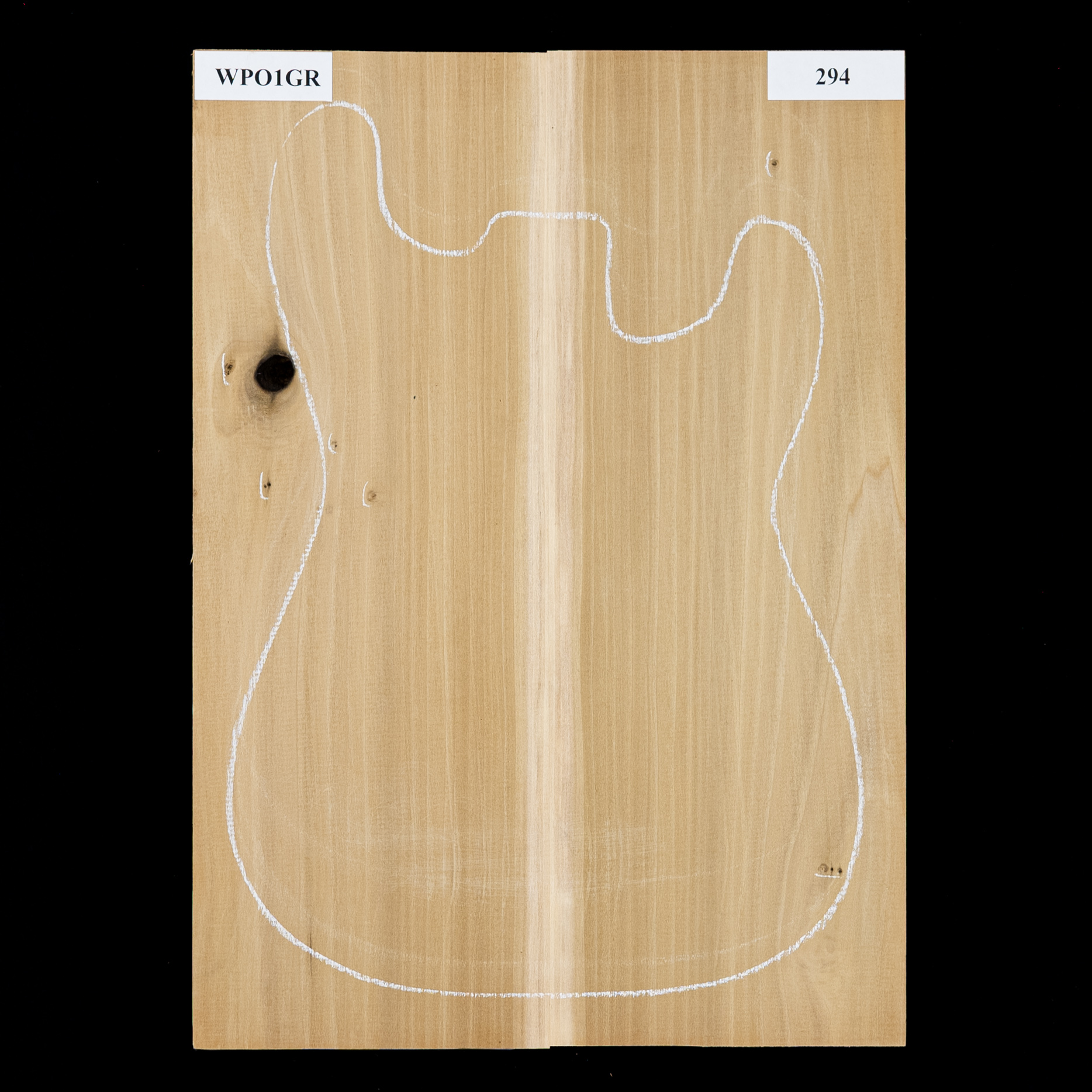 Poplar Body Blank, 2-Piece (10 lb) - 294 - StewMac