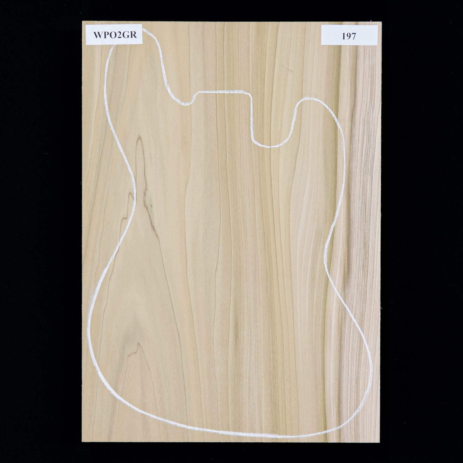 Poplar Body Blank, 1-Piece (11 lb) - 197 - StewMac