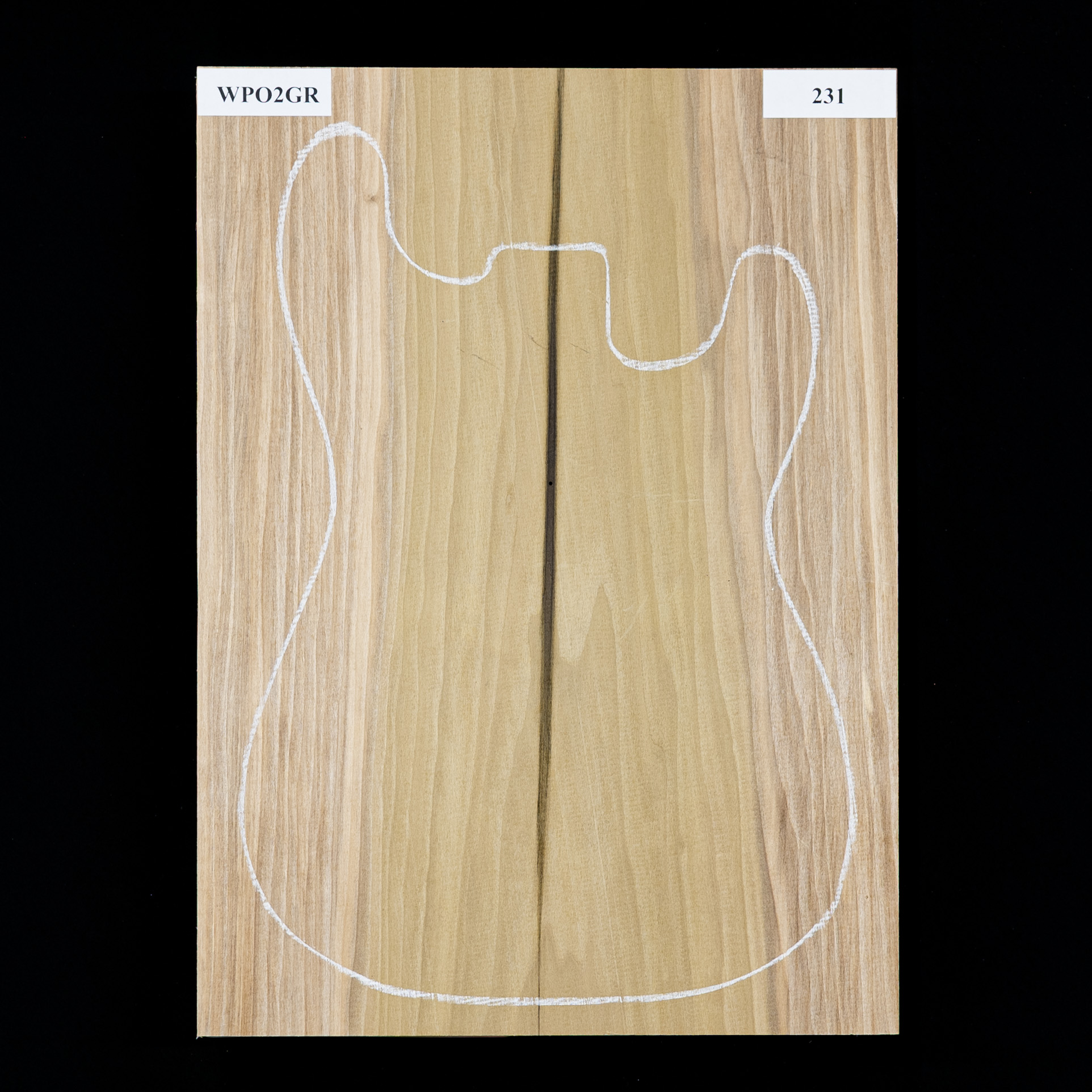 Poplar Body Blank, 1-Piece (10.6 lb) - 231 - StewMac