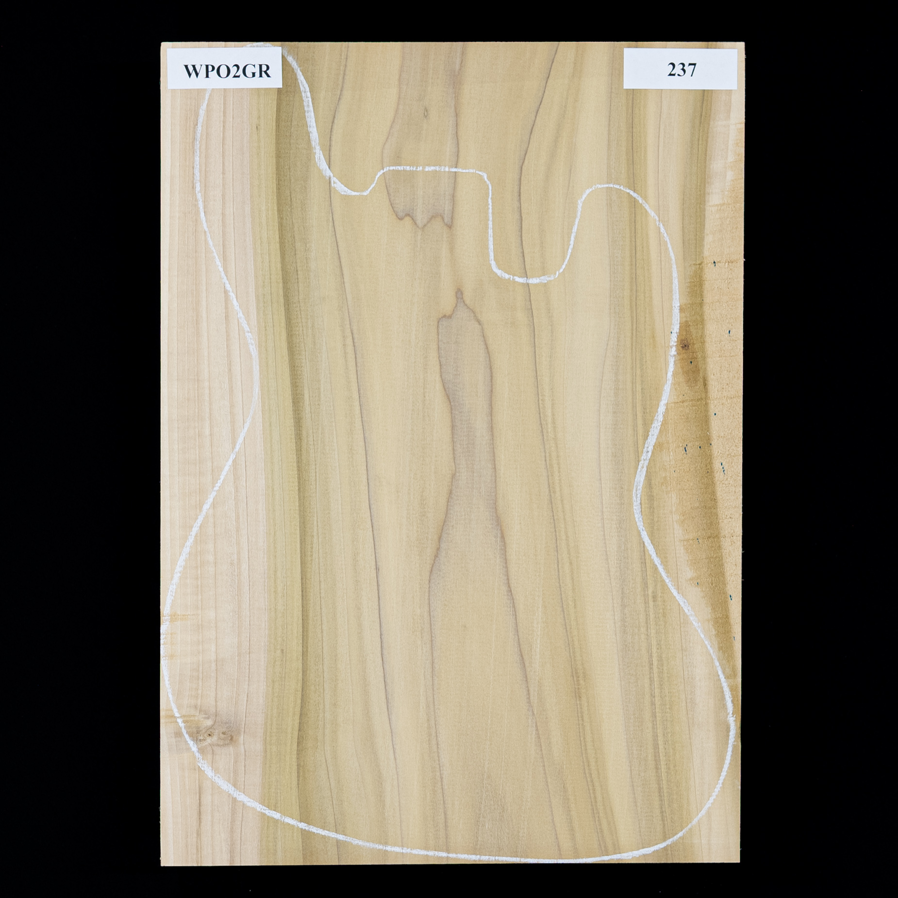 Poplar Body Blank, 1-Piece (10.2 lb) - 237 - StewMac