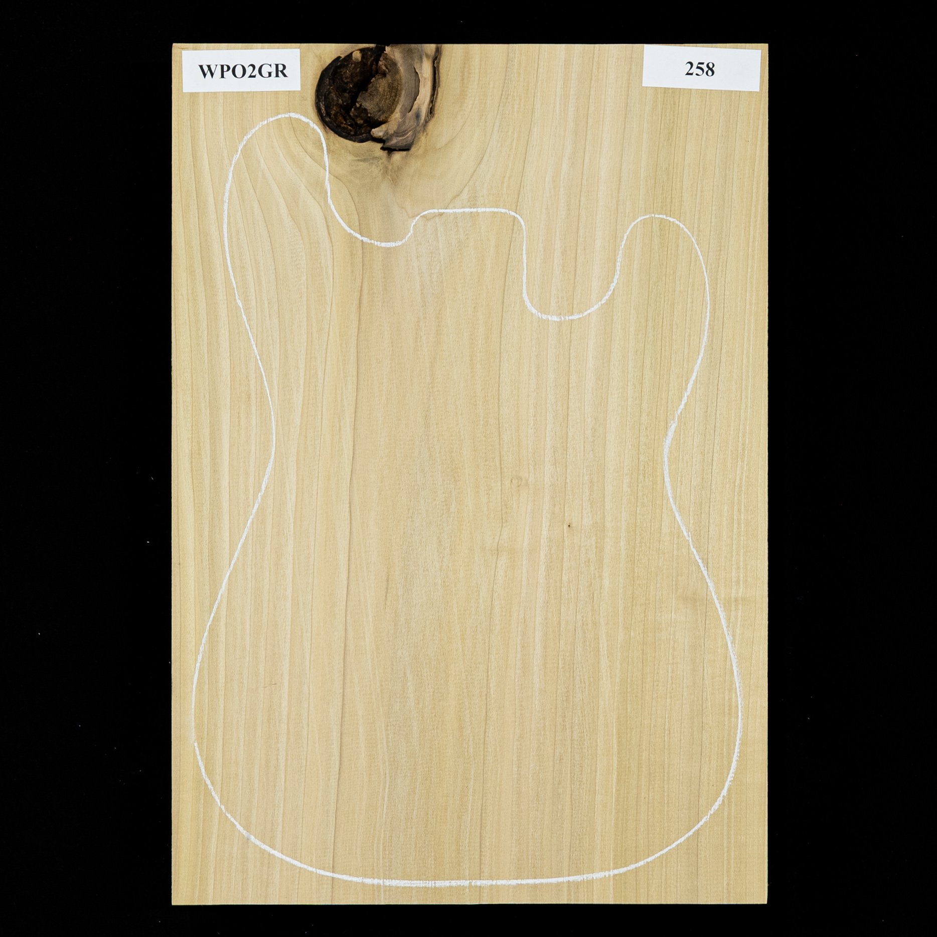 Poplar Body Blank, 1-Piece (9.7 lb) - 258 - StewMac