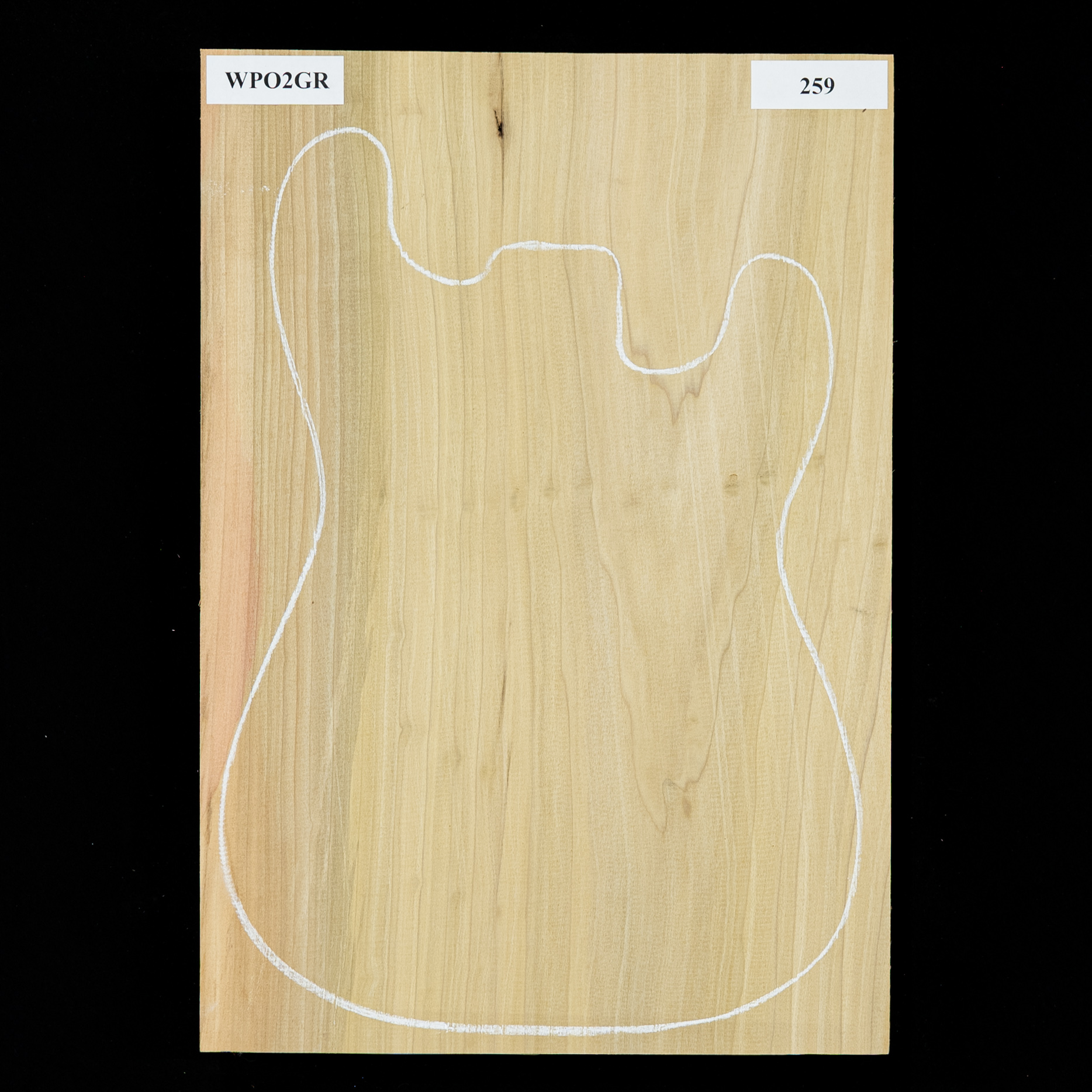Poplar Body Blank, 1-Piece (9.9 lb) - 259 - StewMac