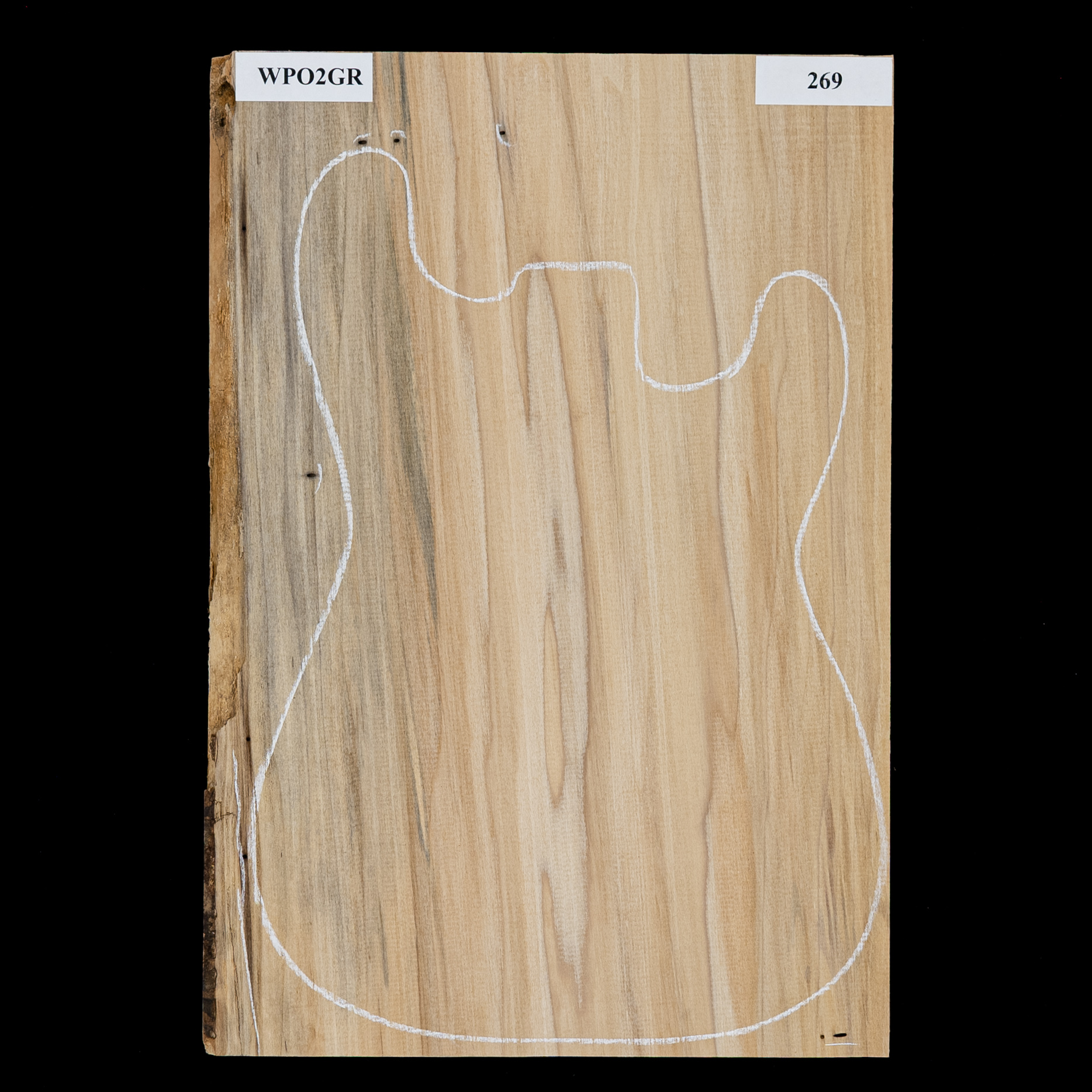 Poplar Body Blank, 1-Piece (9 lb) - 269 - StewMac