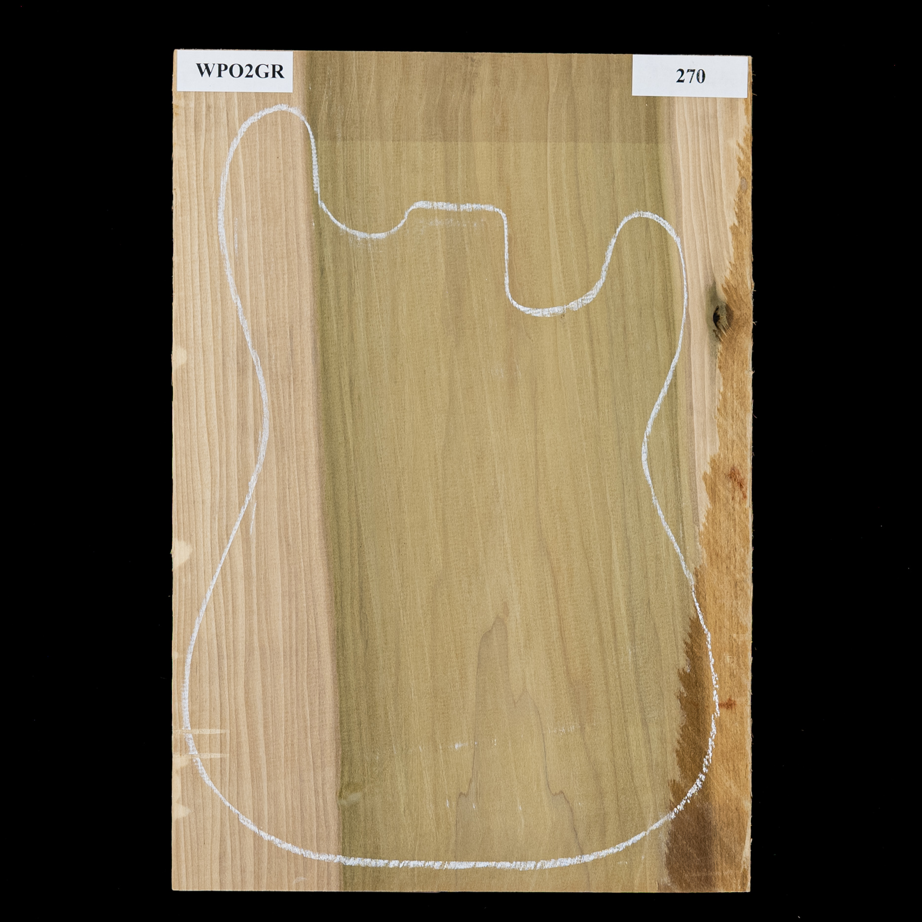 Poplar Body Blank, 1-Piece (11.5 lb) - 270 - StewMac