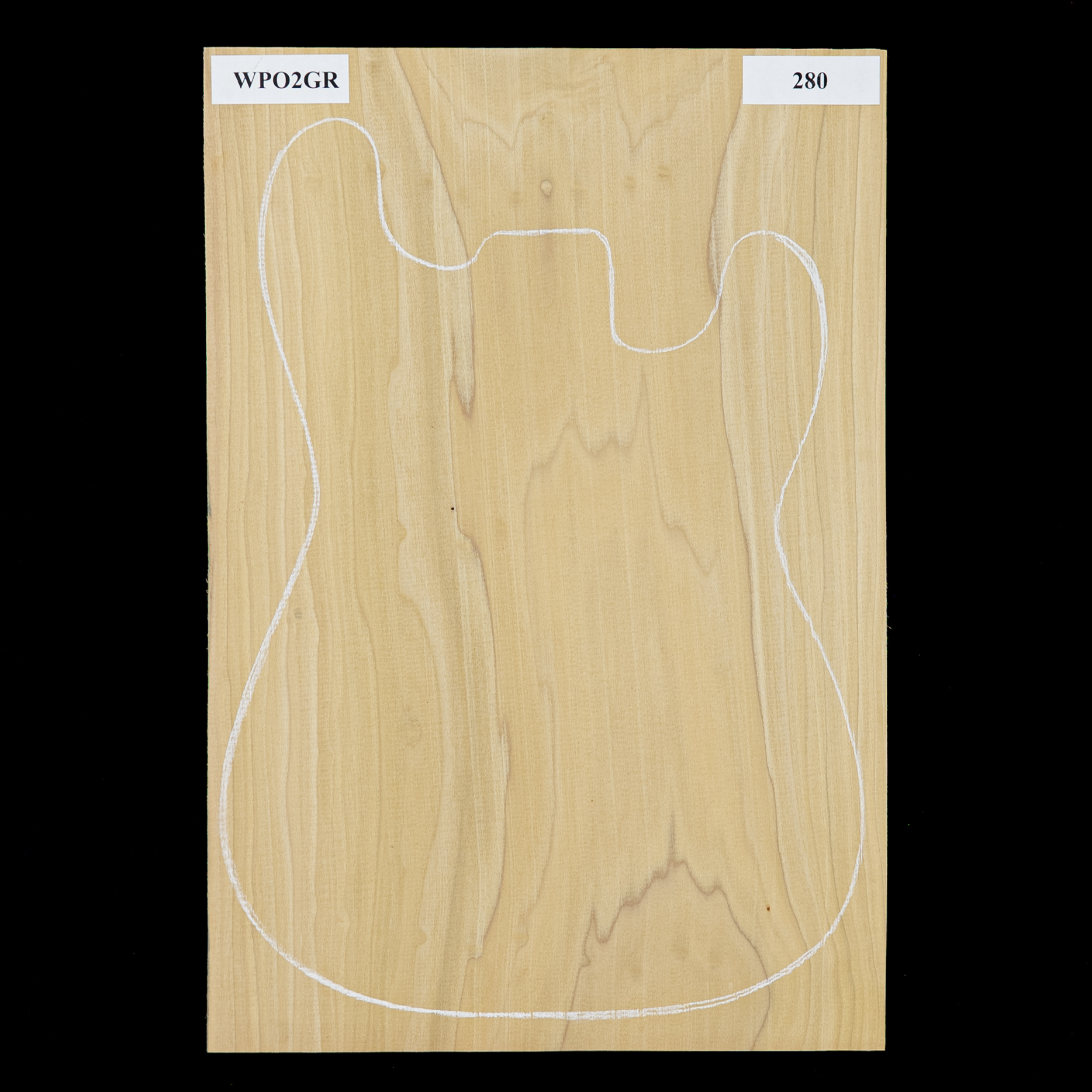 Poplar Body Blank, 1-Piece (9.9 lb) - 280 - StewMac