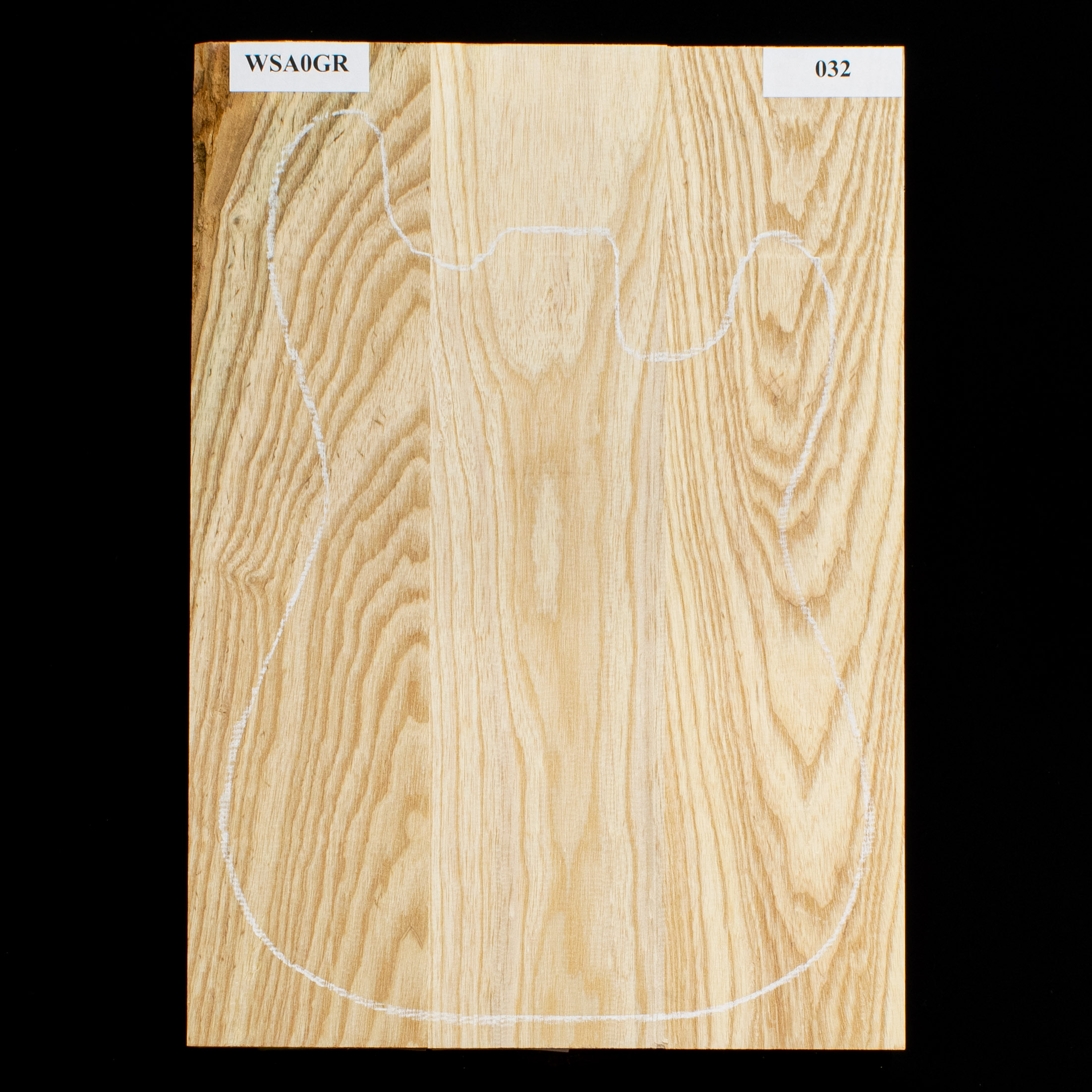 Swamp Ash Body Blank, 3-piece - 032 - StewMac