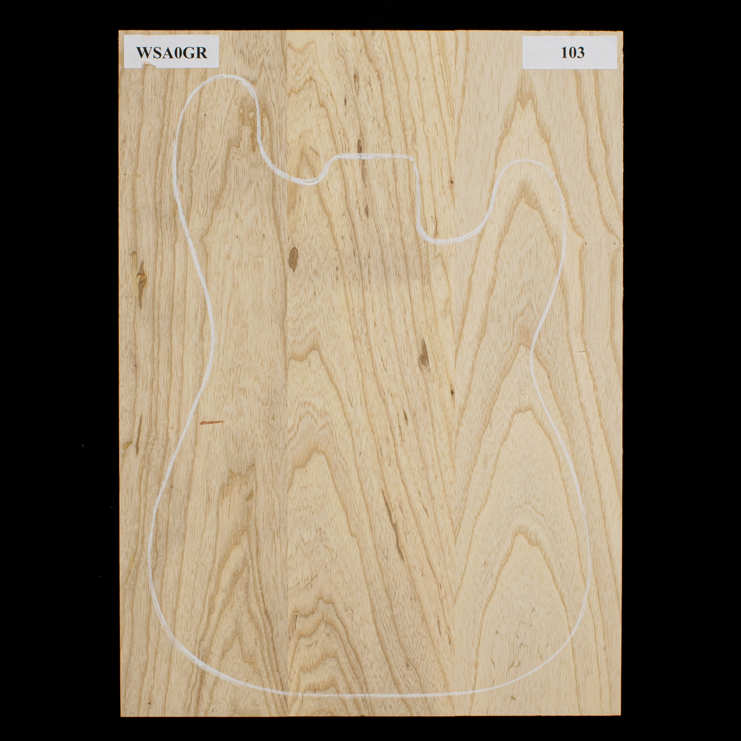Swamp Ash Body Blank, 3-piece (8.8 lb) - 103 - StewMac