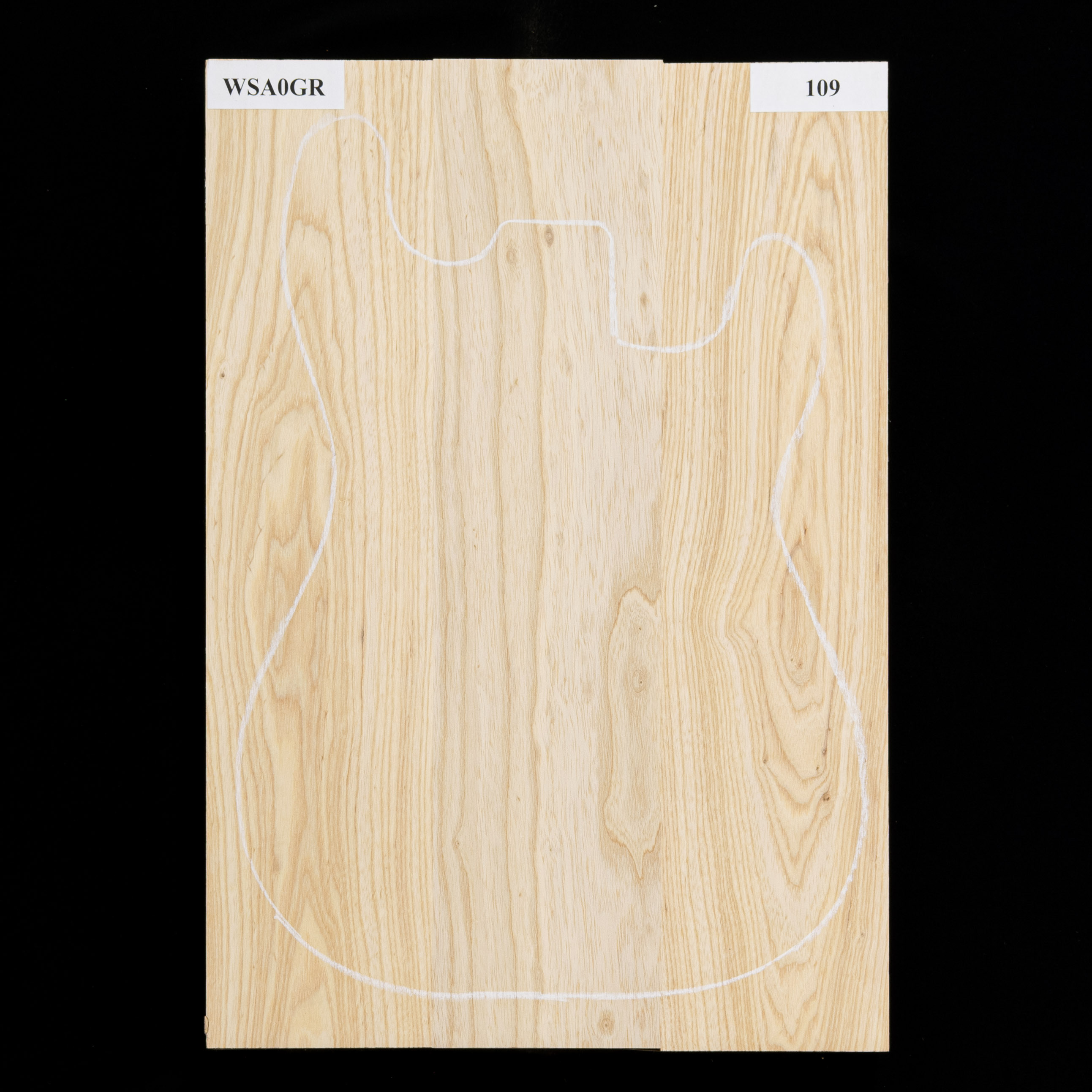 Swamp Ash Body Blank, 3-piece (8.4 lb) - 109 - StewMac