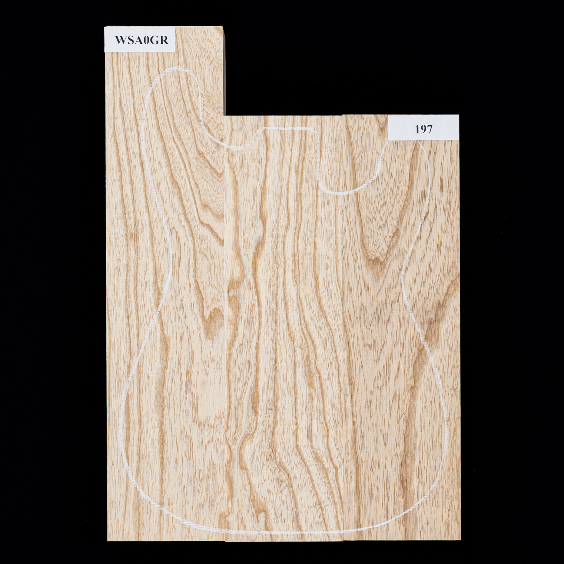 Swamp Ash Body Blank, 3-piece (8.4 lb) - 197 - StewMac