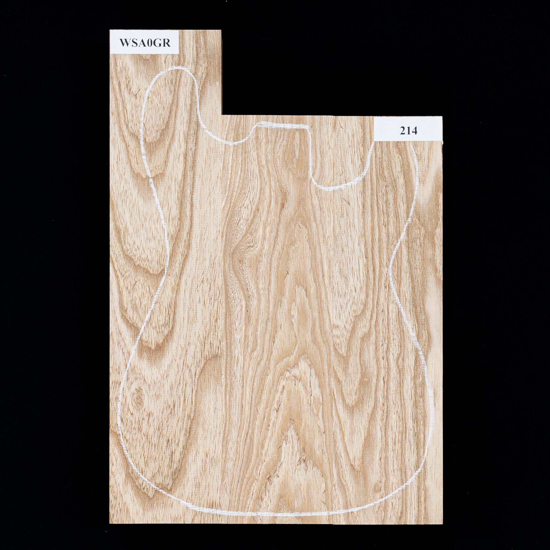 Swamp Ash Body Blank, 3-piece (8.6 lb) - 214 - StewMac