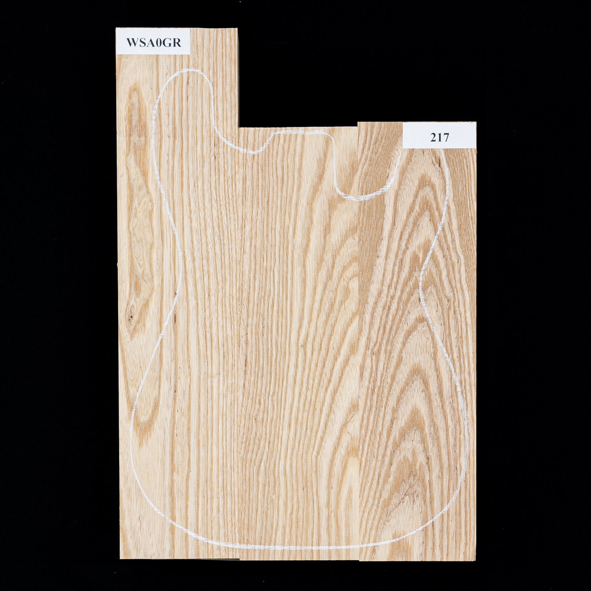 Swamp Ash Body Blank, 3-piece (9.4 lb) - 217 - StewMac