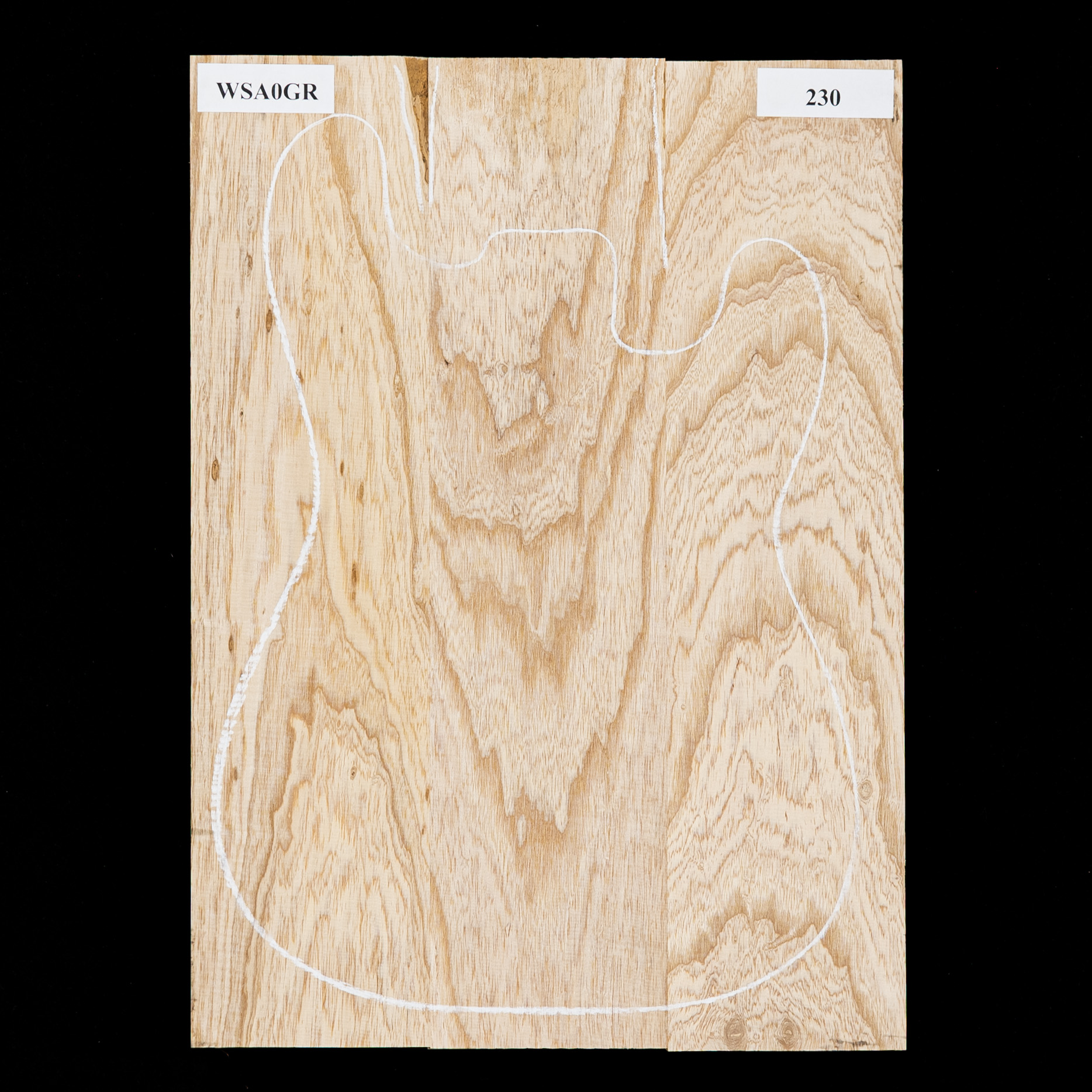 Swamp Ash Body Blank, 3-piece (8.9 lb) - 230 - StewMac