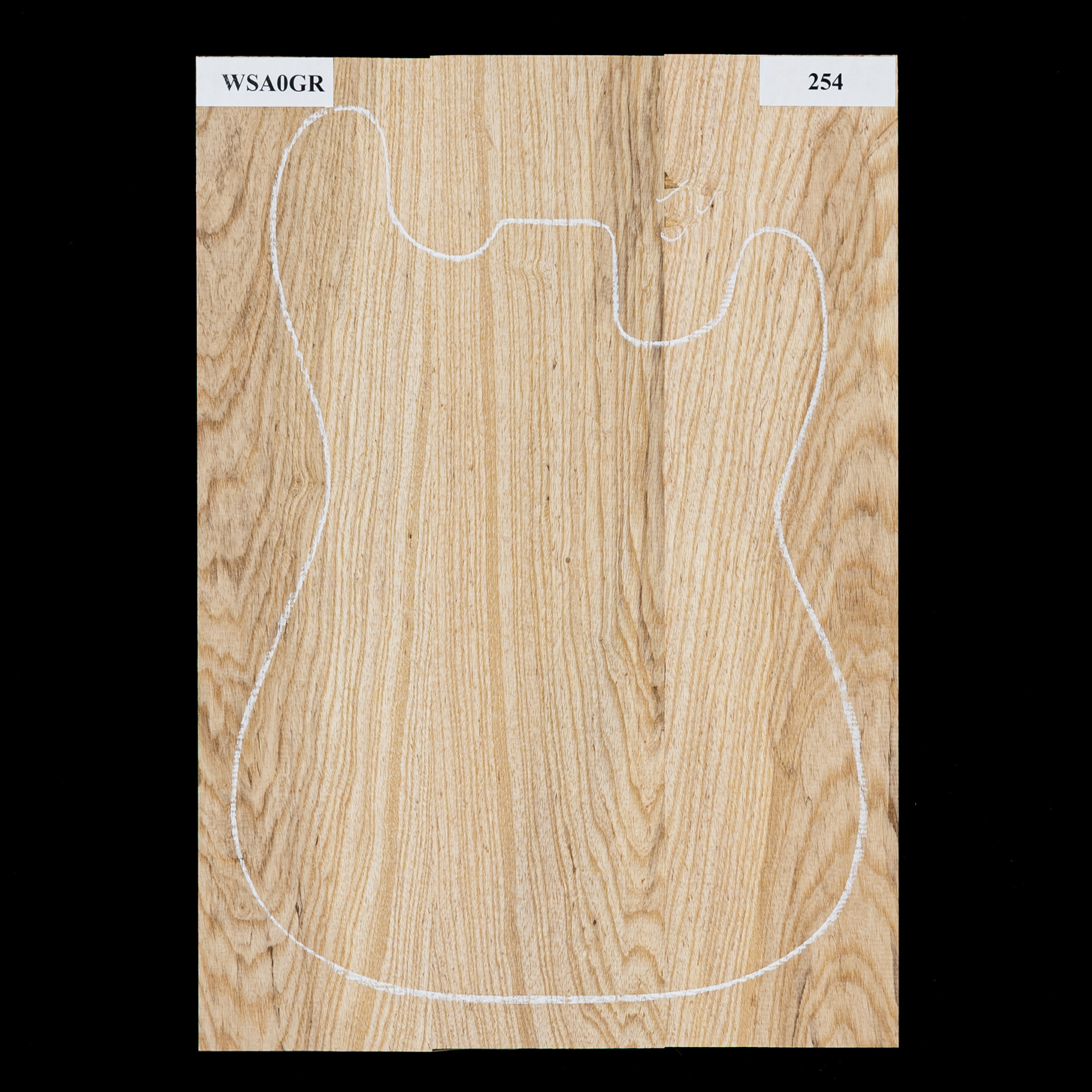 Swamp Ash Body Blank, 3-piece (8.1 lb) - 254 - StewMac