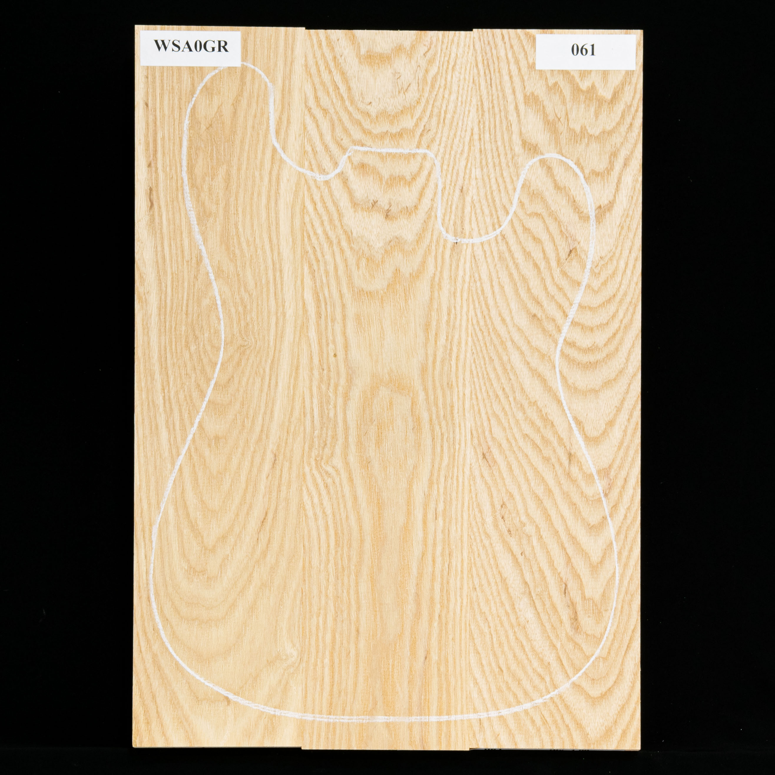 Swamp Ash Body Blank, 3-piece (10.6 lb) - 061 - StewMac