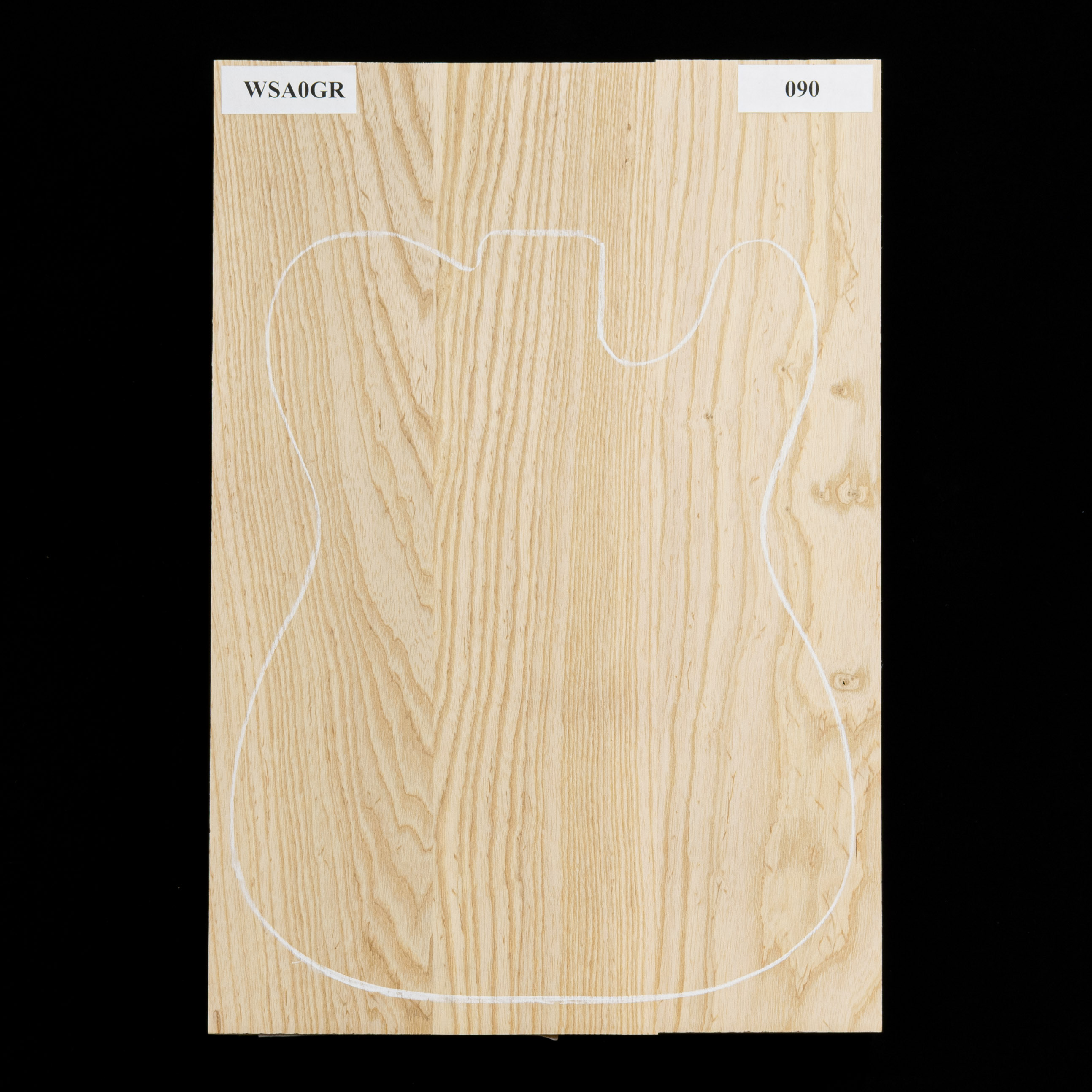 Swamp Ash Body Blank, 3-piece (8.4 lb) - 090 - StewMac
