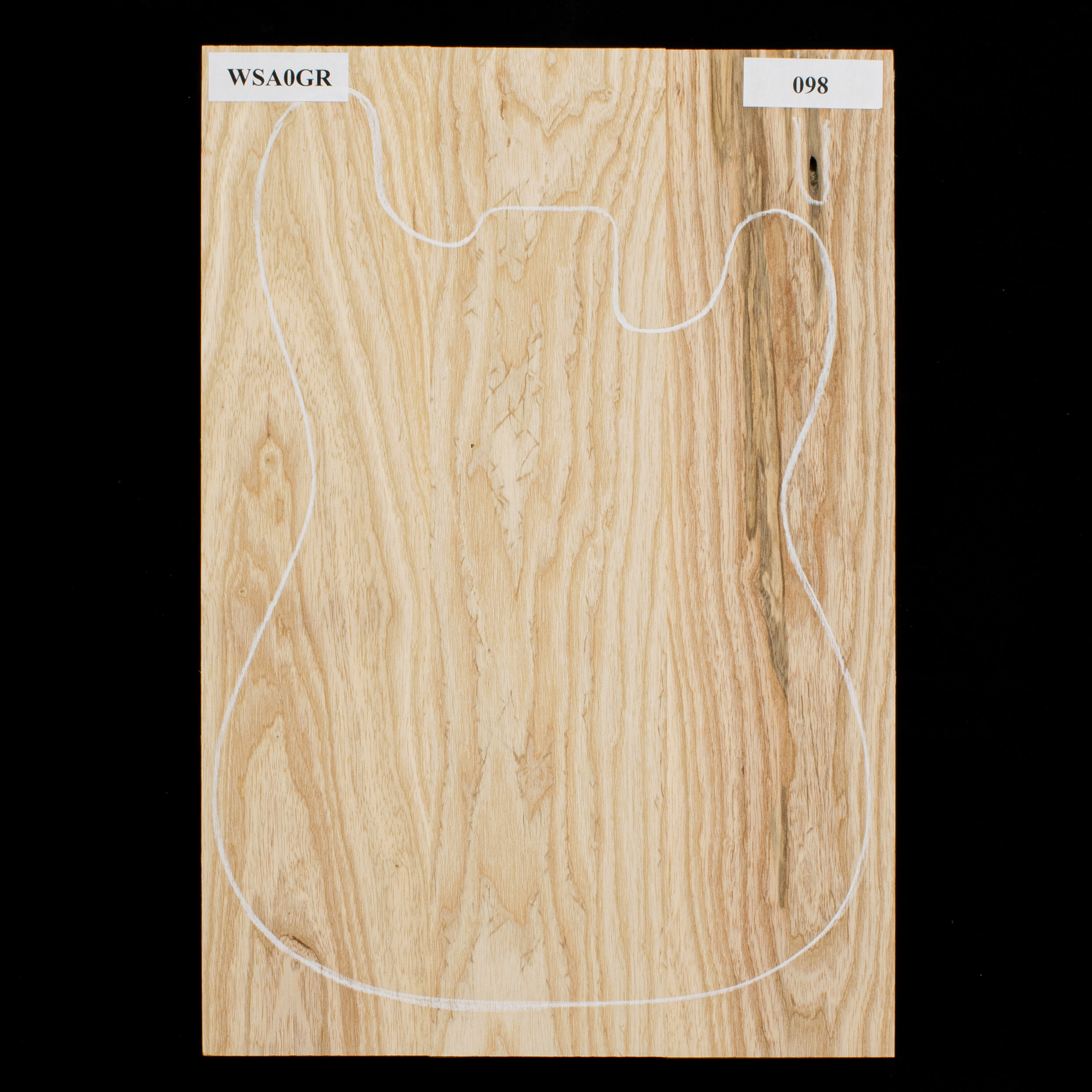 Swamp Ash Body Blank, 3-piece (8.6 lb) - 098 - StewMac