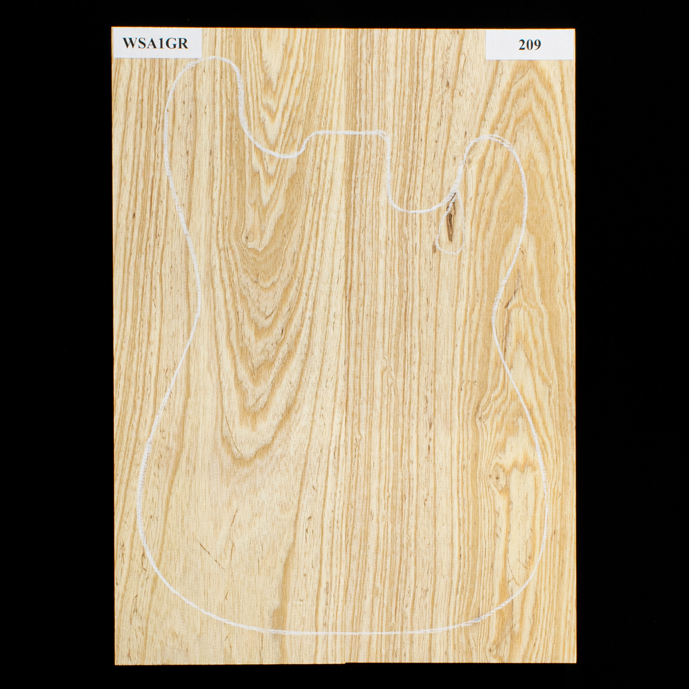 Swamp Ash Body Blank, 2-piece - 209 - StewMac