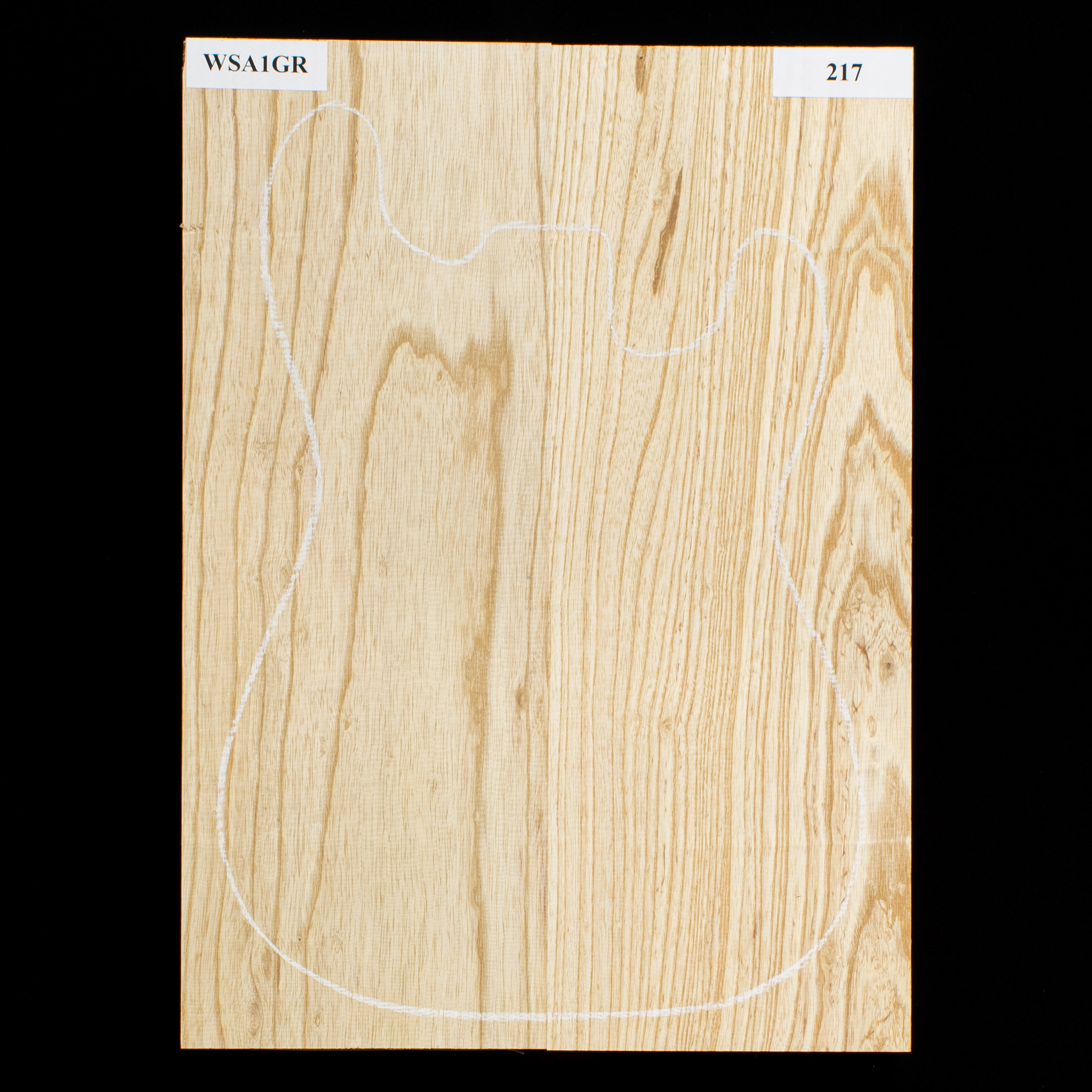 Swamp Ash Body Blank, 2-piece - 217 - StewMac