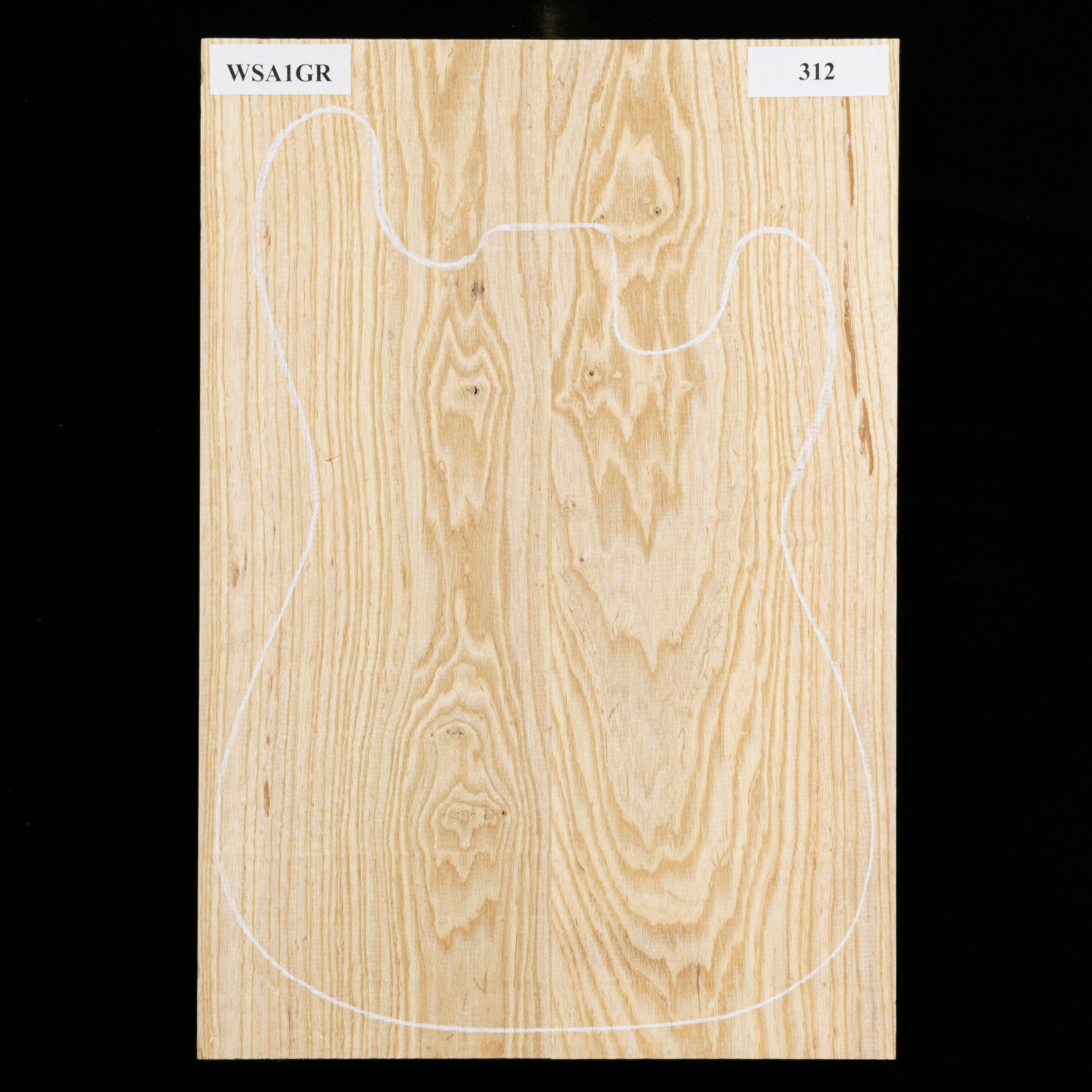 Swamp Ash Body Blank, 2-Piece (8.4 lb) - 312 - StewMac