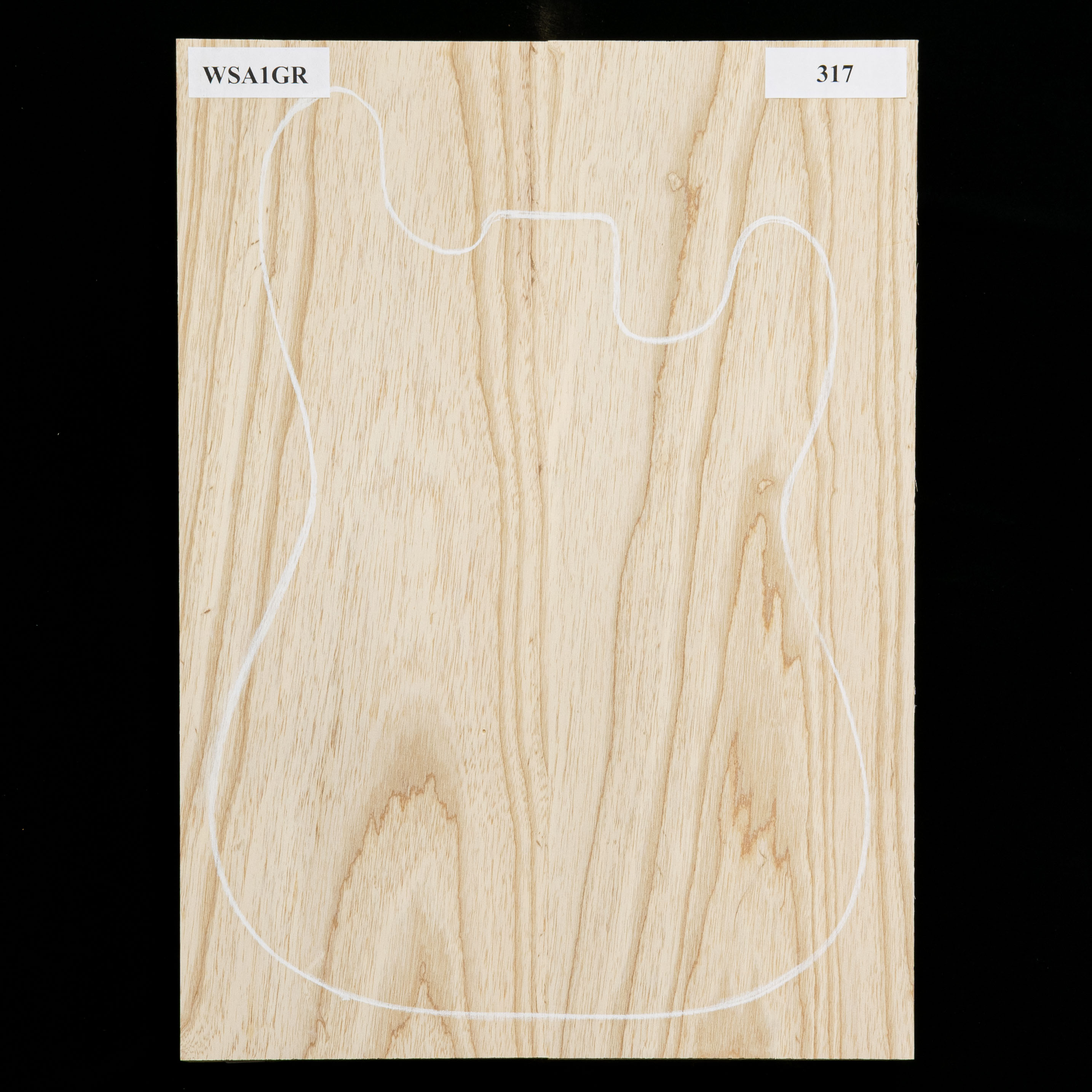 Swamp Ash Body Blank, 2-Piece (8.6 lb) - 317 - StewMac