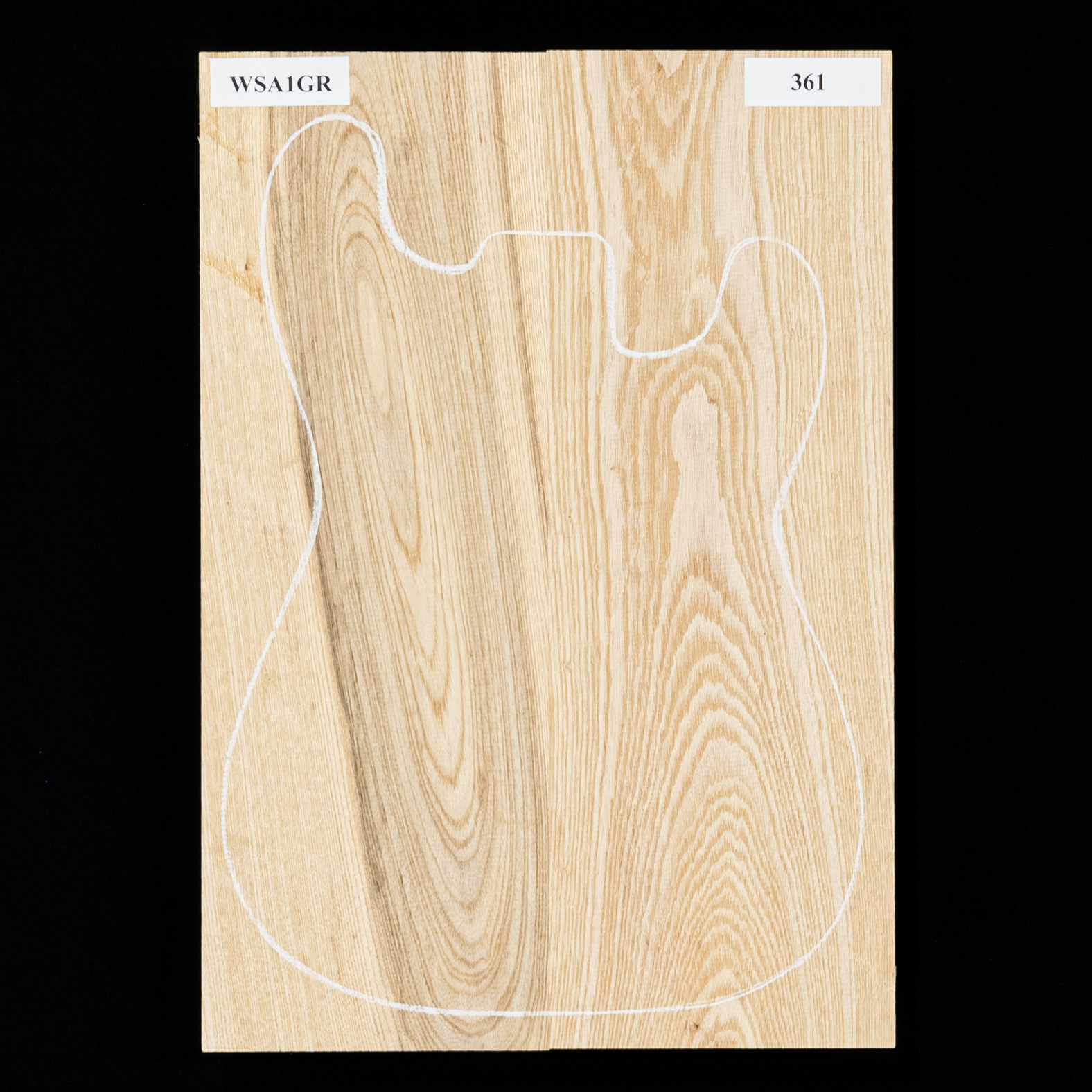 Swamp Ash Body Blank, 2-piece (9 lb) - 361 - StewMac