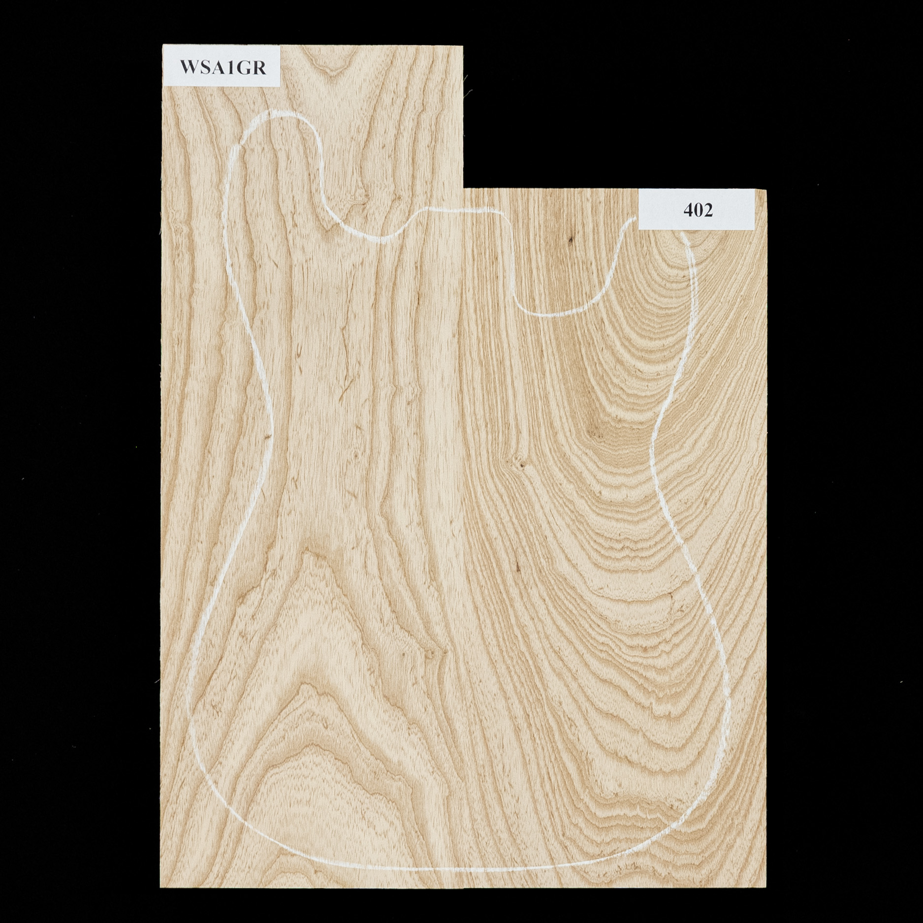 Swamp Ash Body Blank, 2-piece (84 lb) - 402 - StewMac