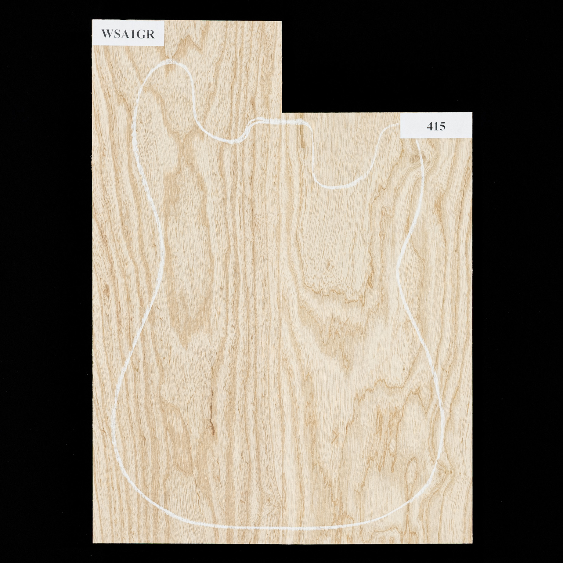 Swamp Ash Body Blank, 2-piece (8.8 lb) - 415 - StewMac