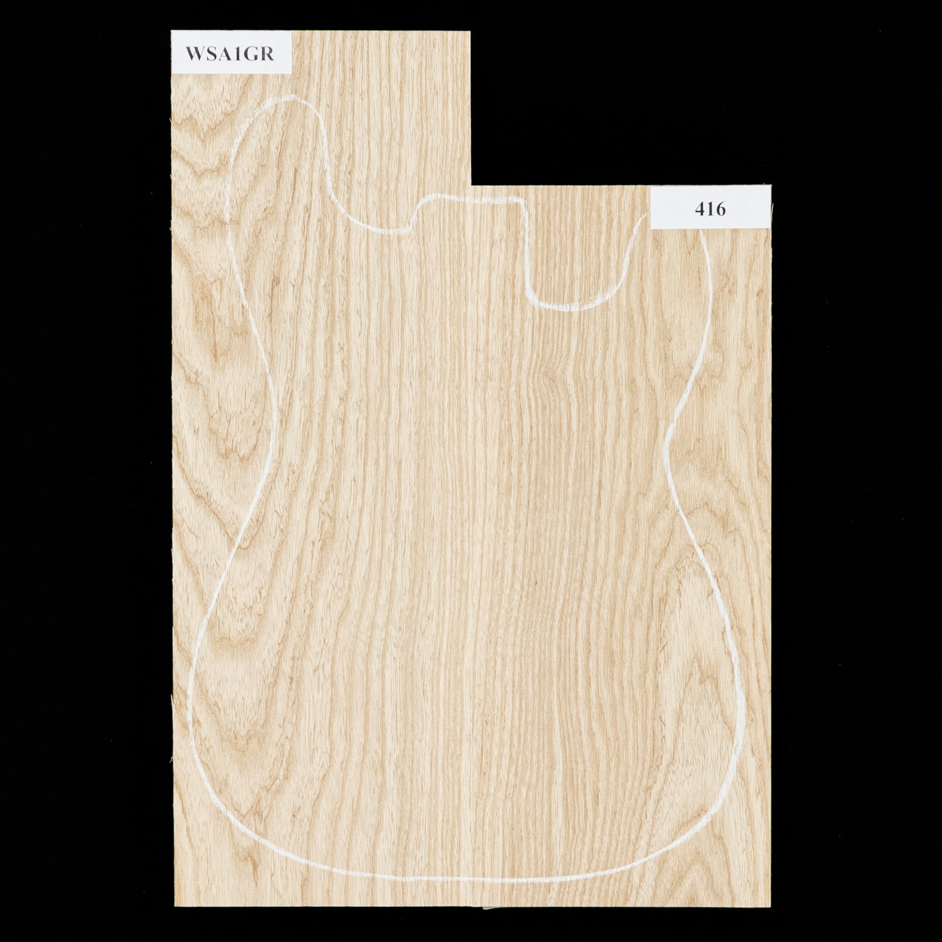 Swamp Ash Body Blank, 2-piece (9.2 lb) - 416 - StewMac