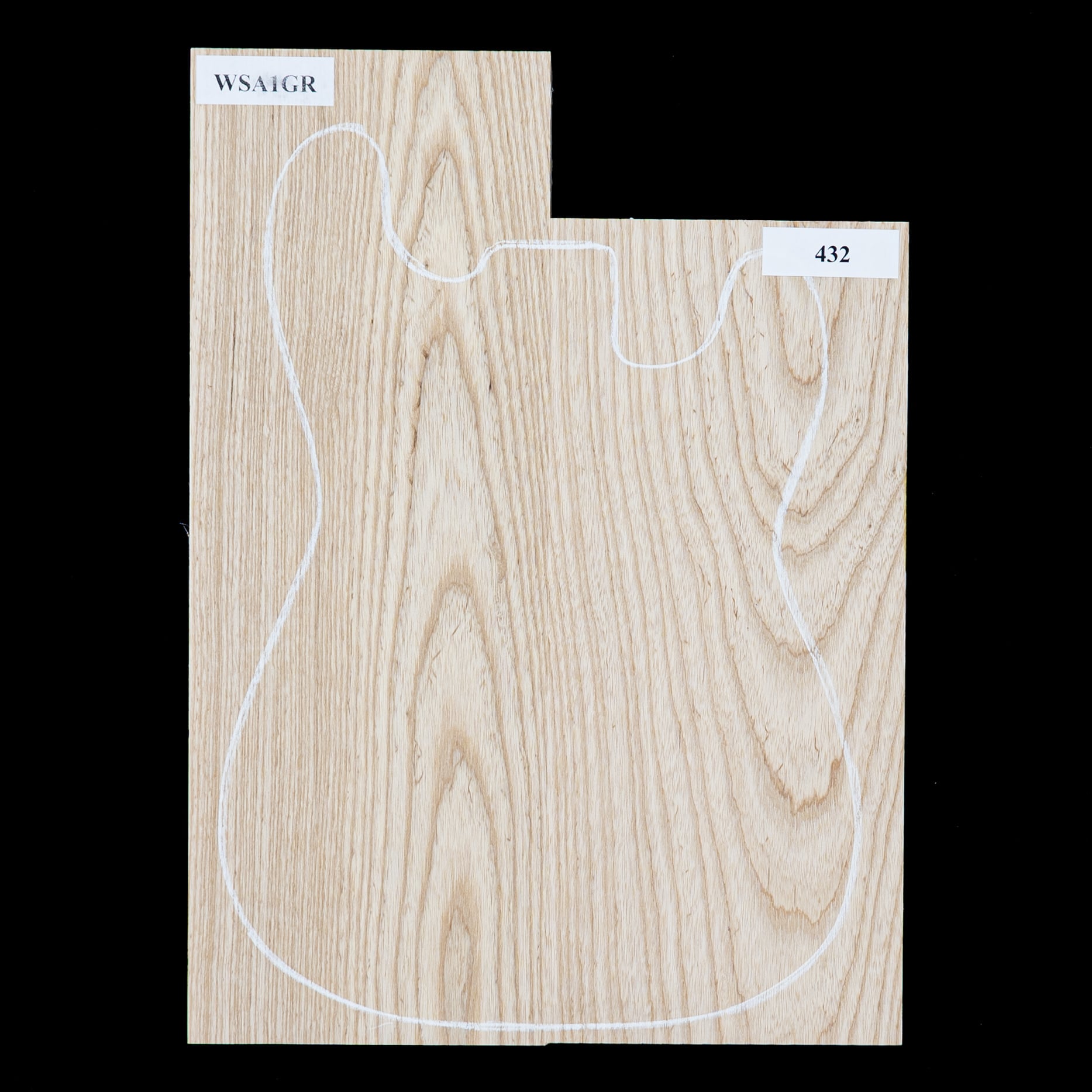 Swamp Ash Body Blank, 2-piece (9 lb) - 432 - StewMac