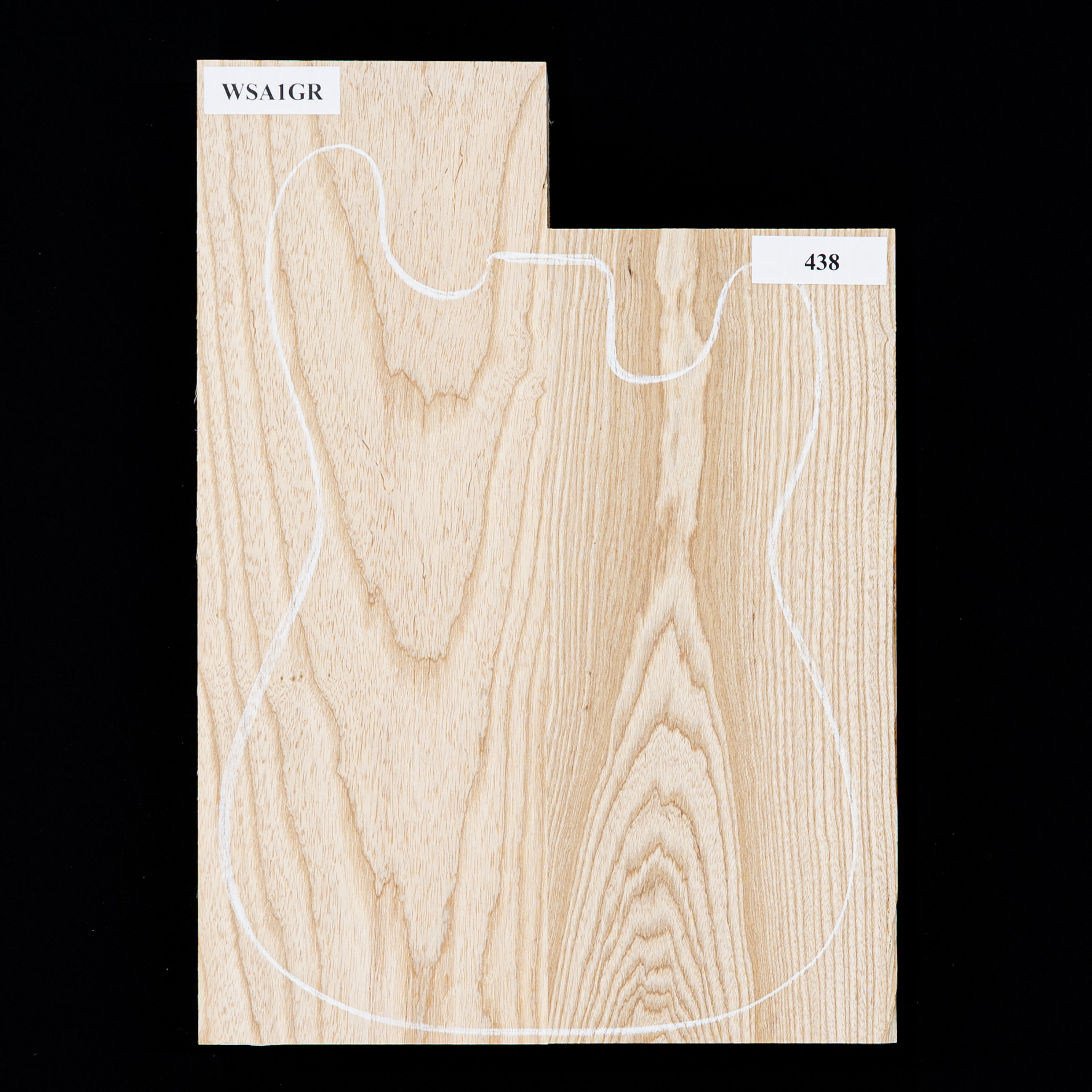 Swamp Ash Body Blank, 2-piece (8.6 lb) - 438 - StewMac