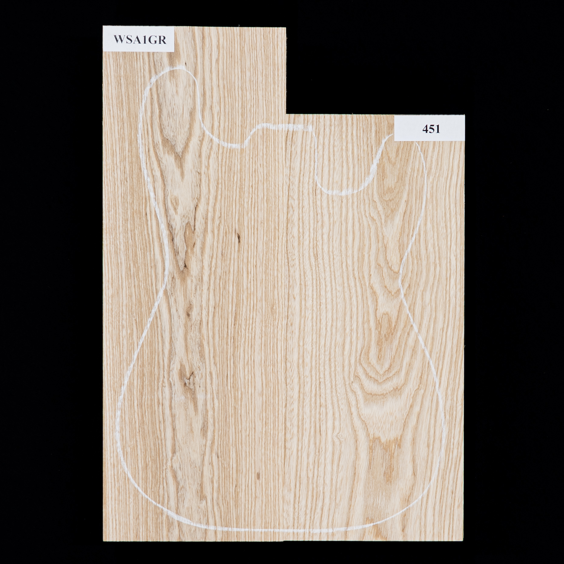 Swamp Ash Body Blank, 2-piece (8 lb) - 451 - StewMac
