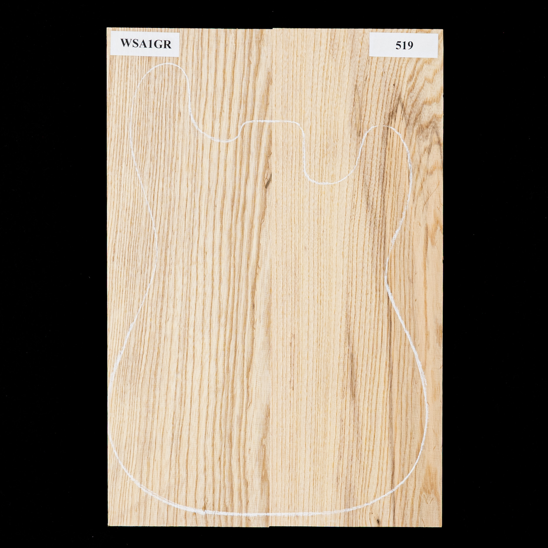 Swamp Ash Body Blank, 2-piece (9 lb) - 519 - StewMac
