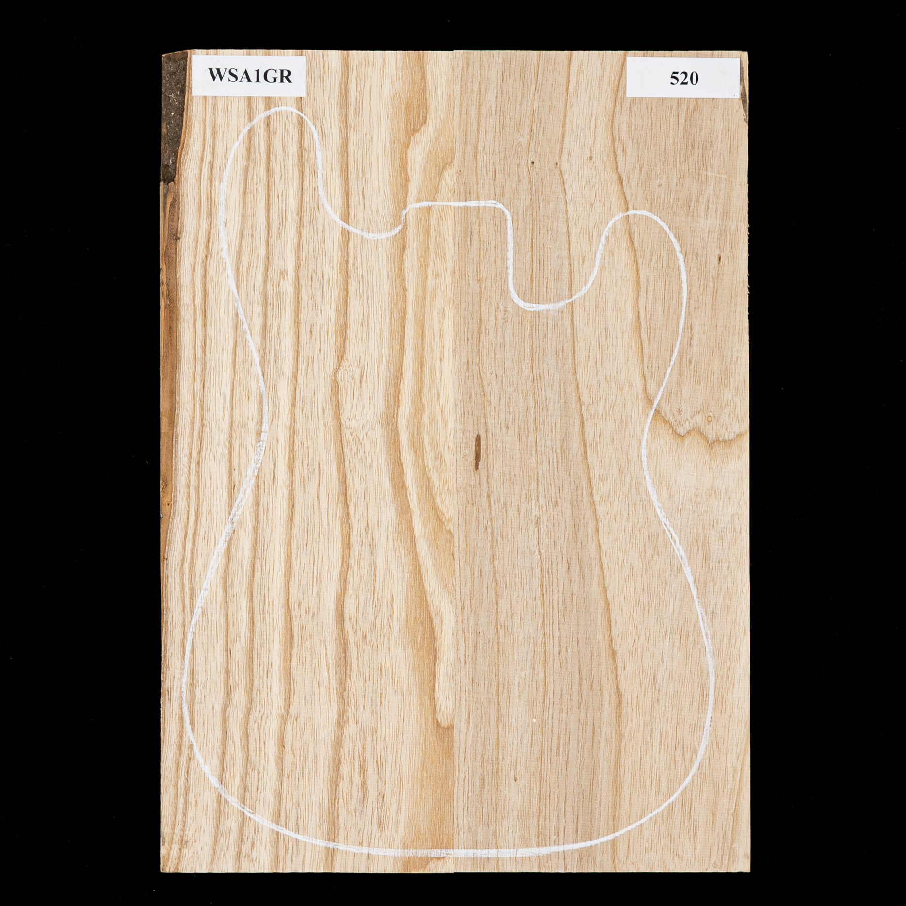 Swamp Ash Body Blank, 2-piece (8.6 lb) - 520 - StewMac