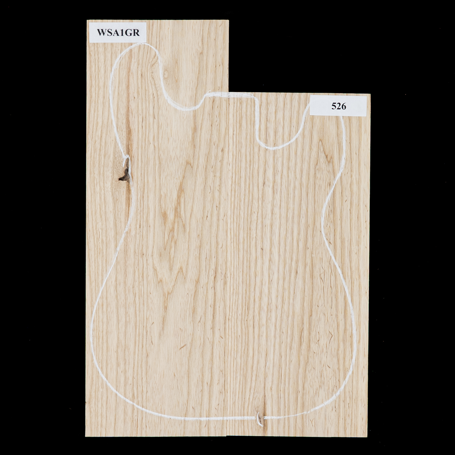 Swamp Ash Body Blank, 2-piece (8.2 lb) - 526 - StewMac