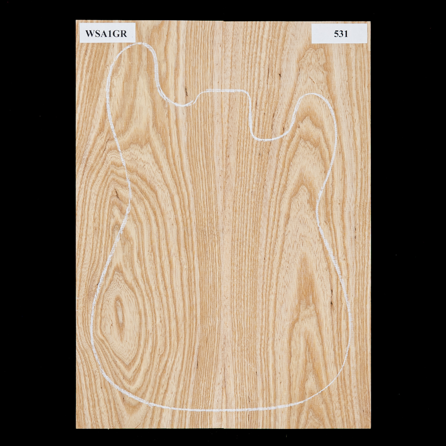 Swamp Ash Body Blank, 2-piece (10.6 lb) - 531 - StewMac