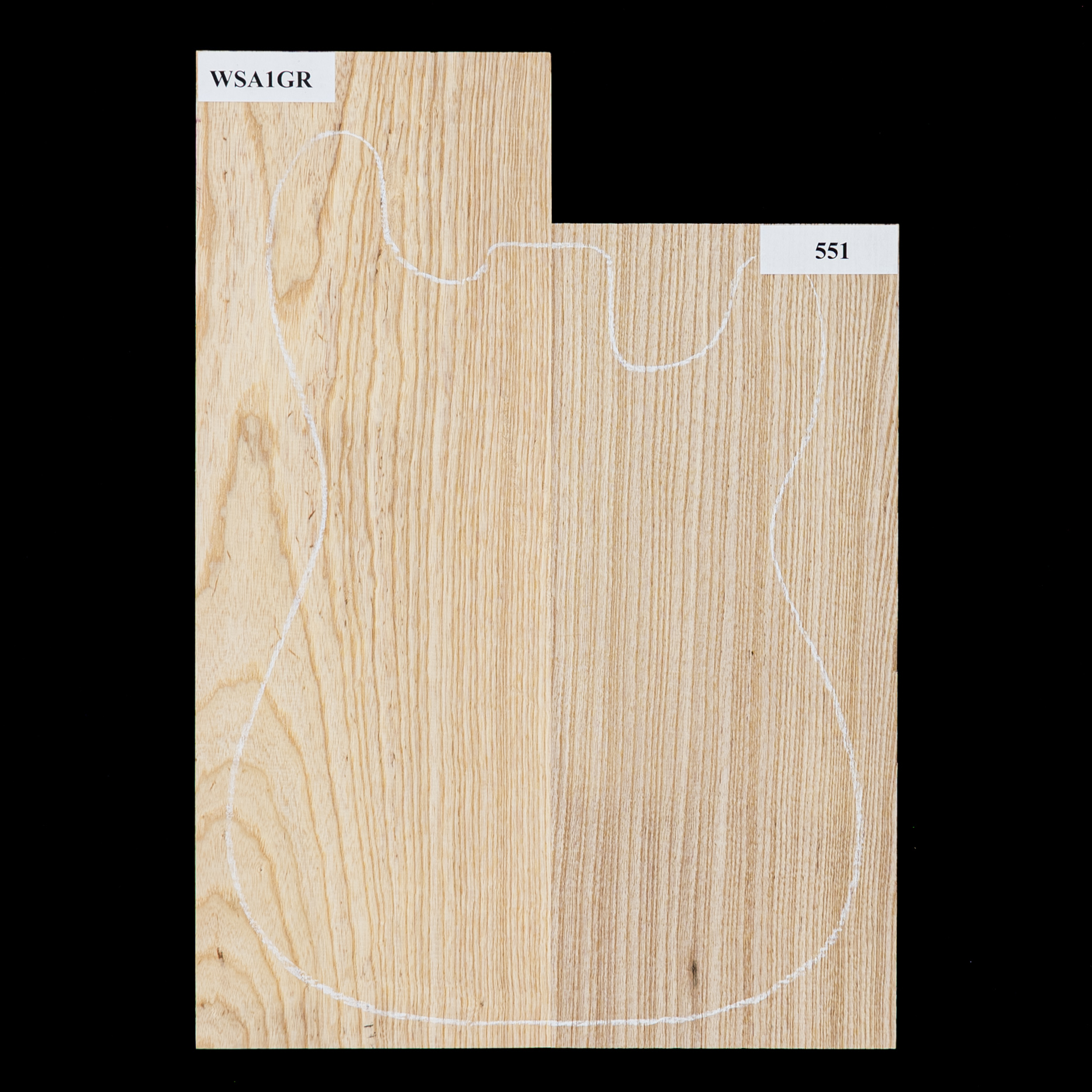 Swamp Ash Body Blank, 2-piece (9.5 lb) - 551 - StewMac