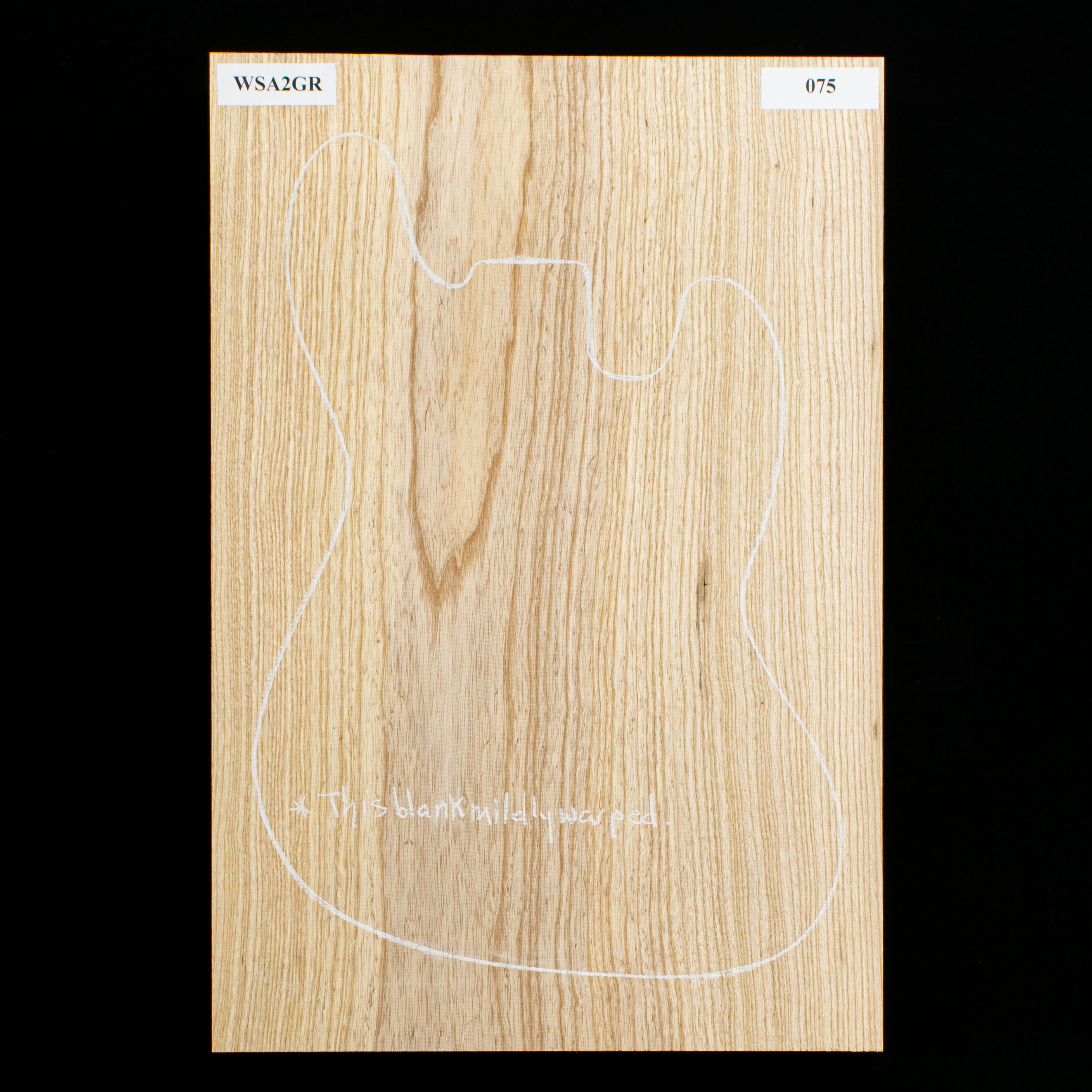 Swamp Ash Body Blank, 1-Piece - 075 - StewMac