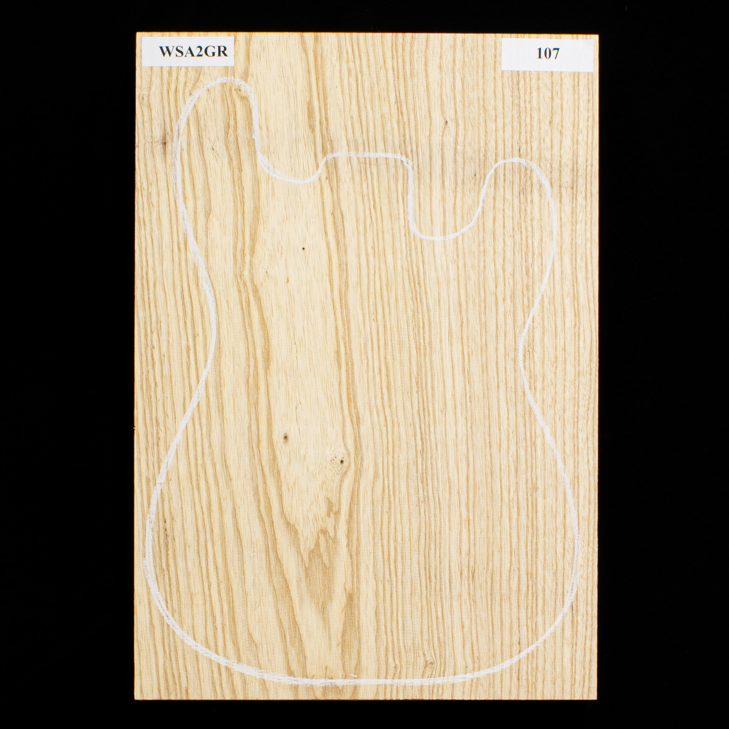 Swamp Ash Body Blank, 1-Piece - 107 - StewMac