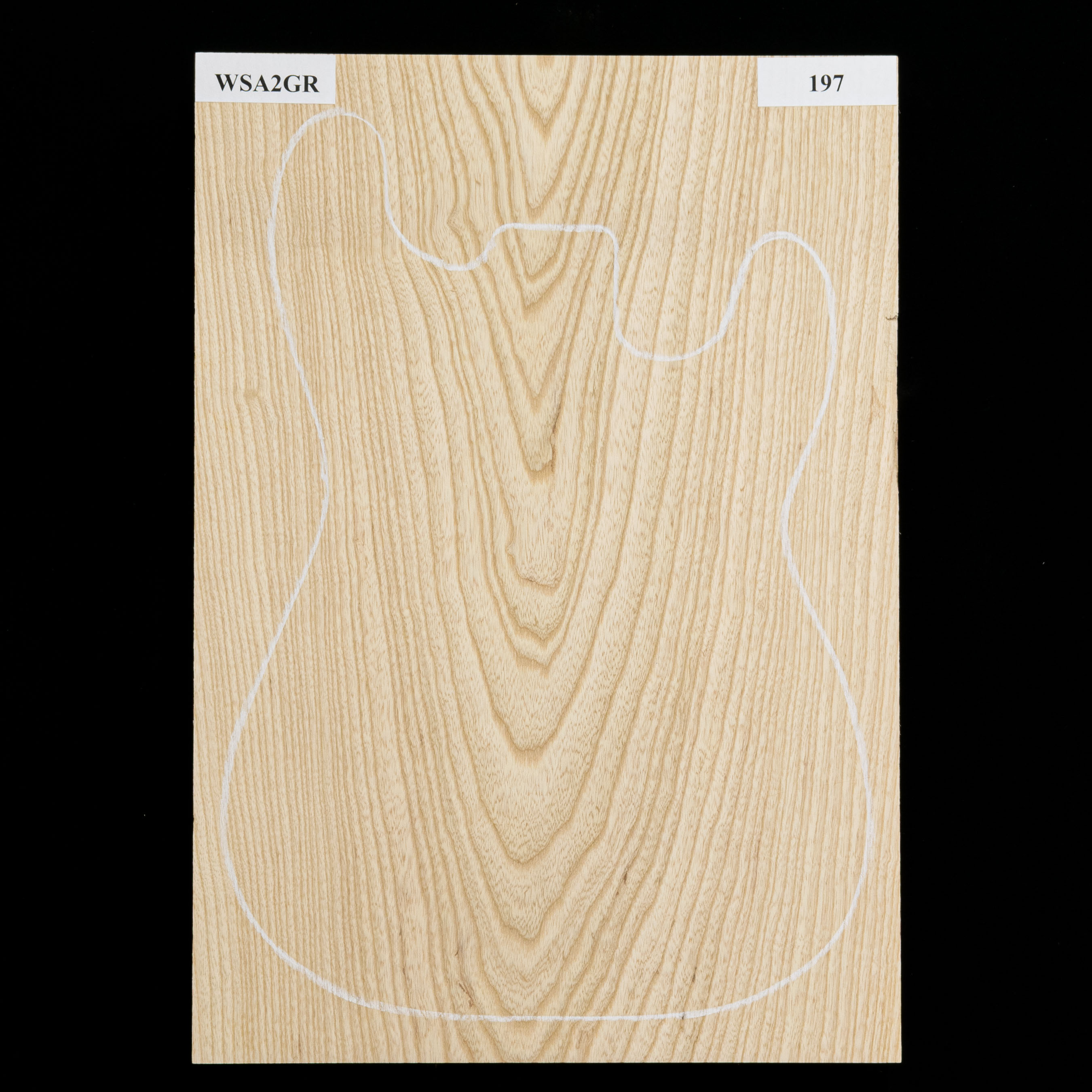 Swamp Ash Body Blank, 1-Piece (11.2 lb) - 197 - StewMac