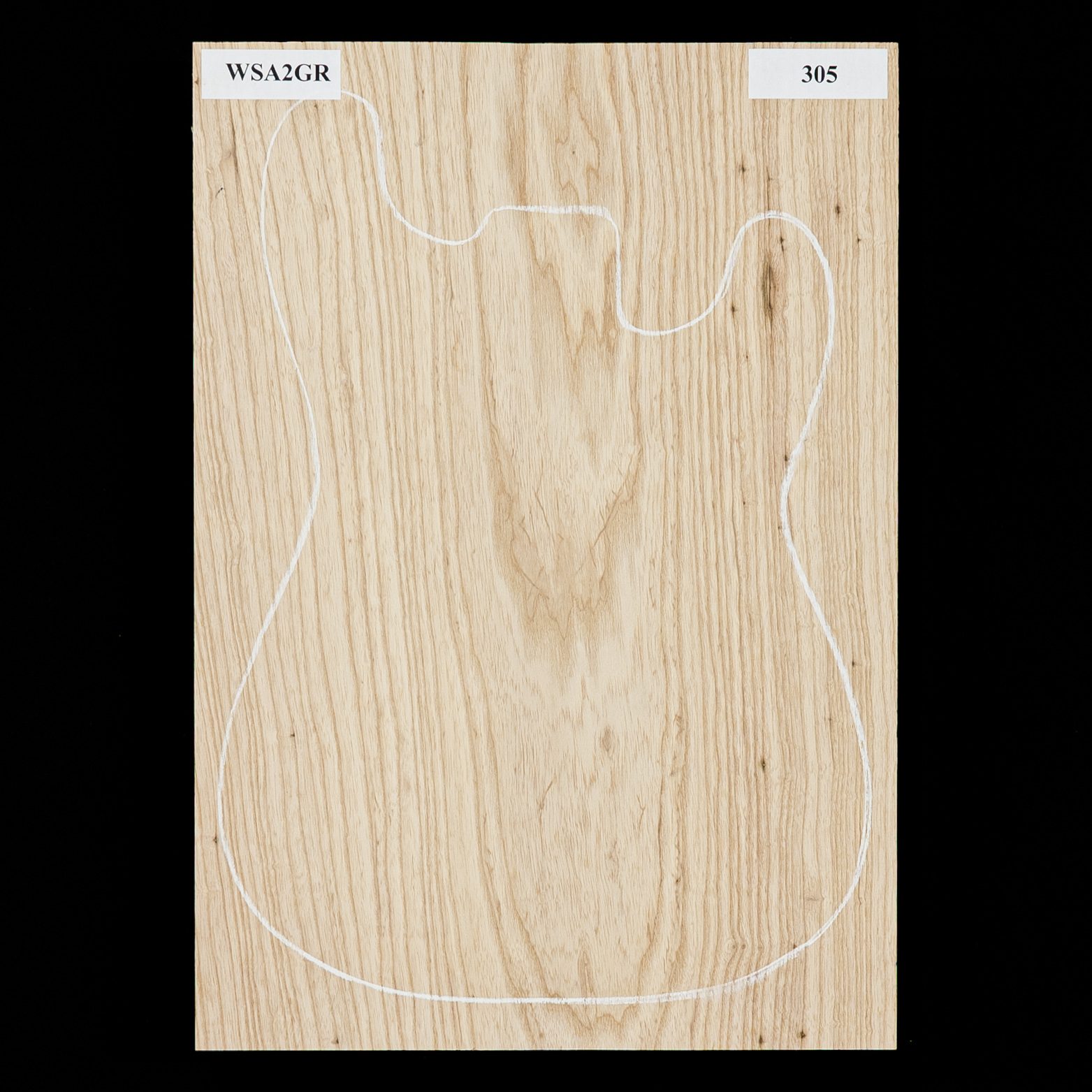 Swamp Ash Body Blank, 1-Piece (9.4 lb) - 305 - StewMac