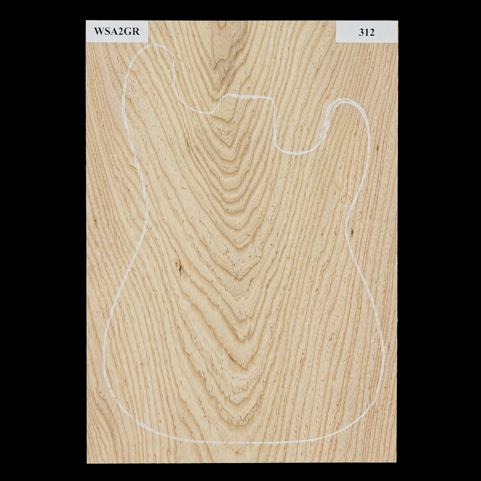 Swamp Ash Body Blank, 1-Piece (9 lb) - 312 - StewMac